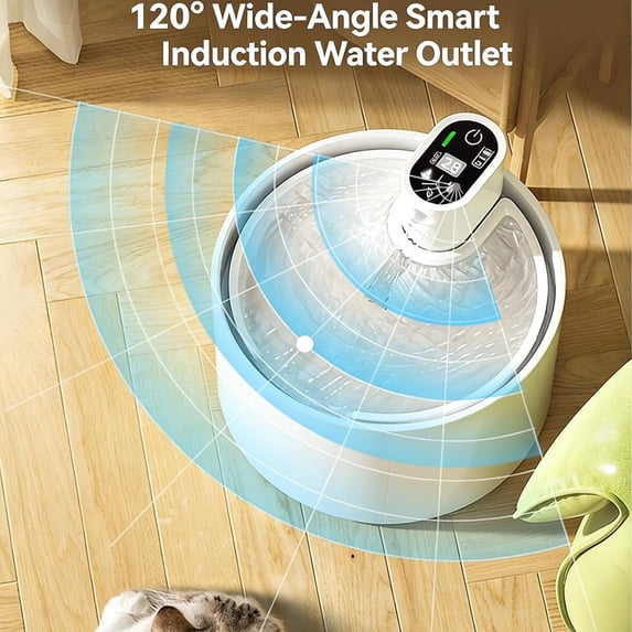 Cordless Ceramic Cat Water Fountain 78oz/2.3L with 7 Filter Automatic ...