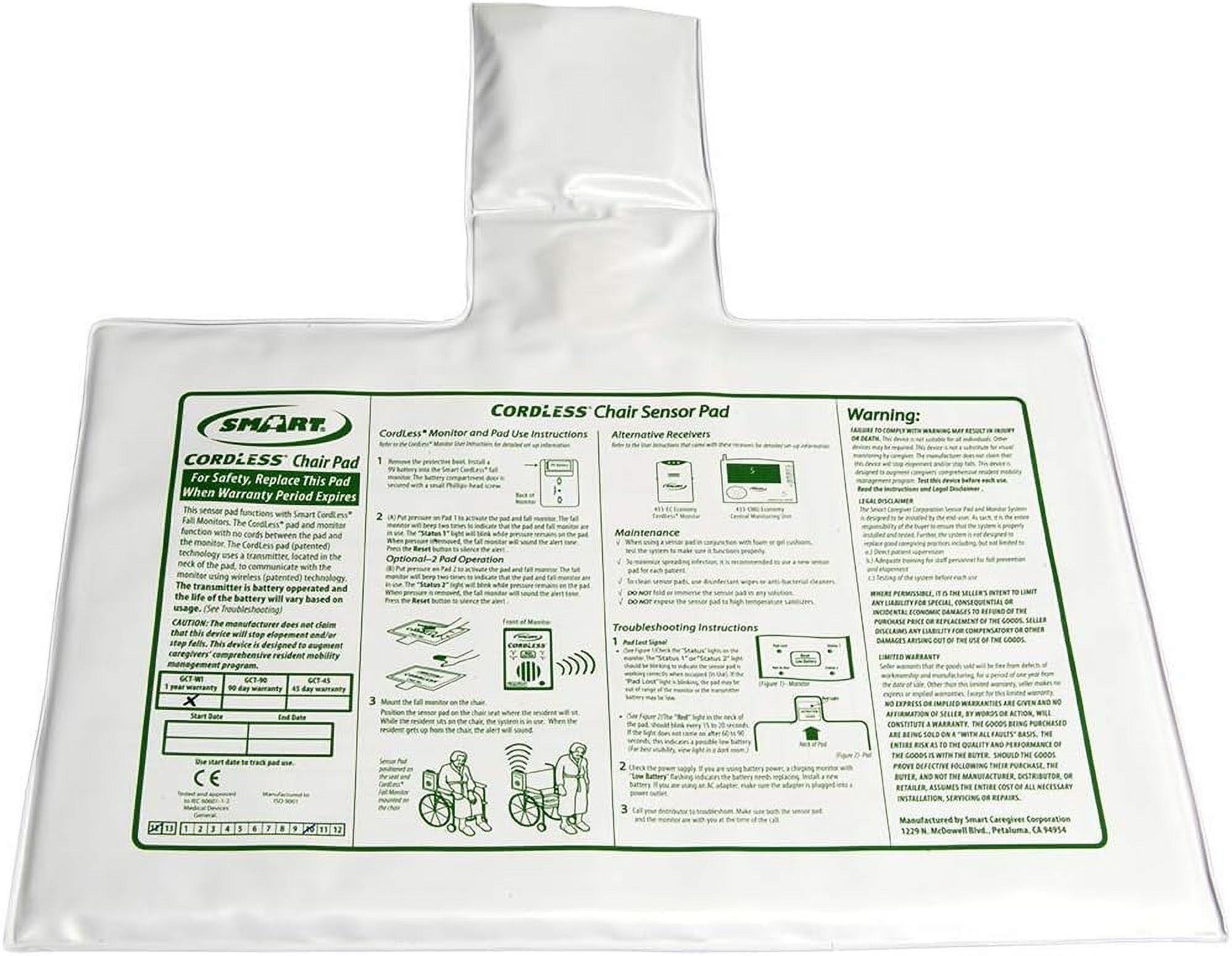 Cordless Chair Sensor Pad with Transmitter - Walmart.com