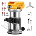 Cordless Compact Router compatible with Dewalt 20V Battery,6 Speeds ...