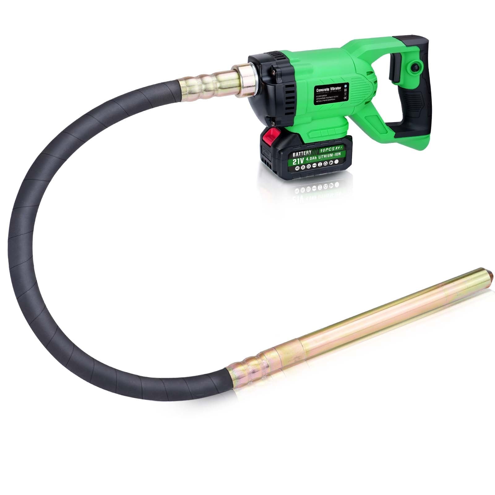 Cordless Concrete Vibrating Tool with 21v 4000mAh Battery, 850W ...