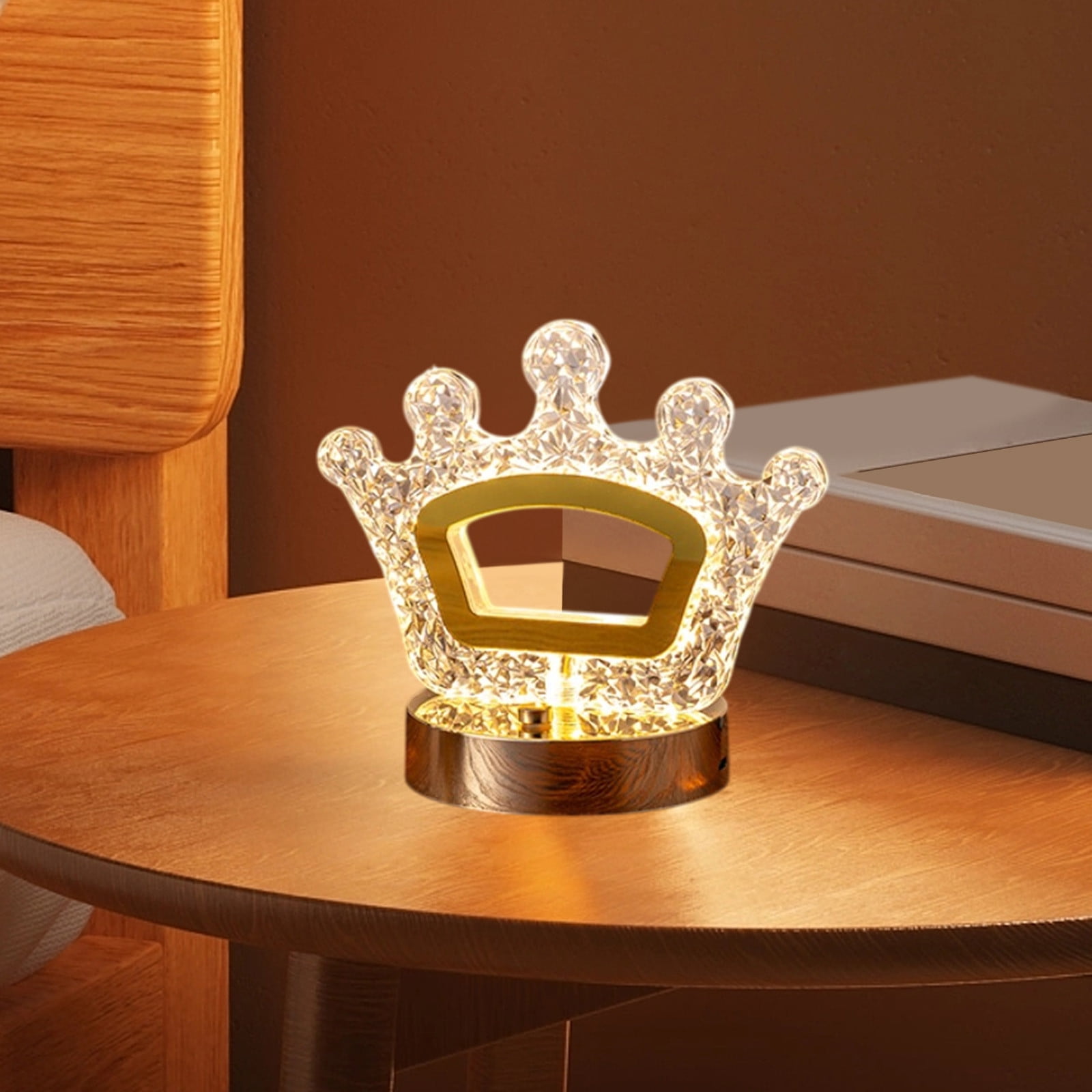 Cordless Crystal Lamp, LED Table Lamp, Battery Powered Lamp, Gifts for ...