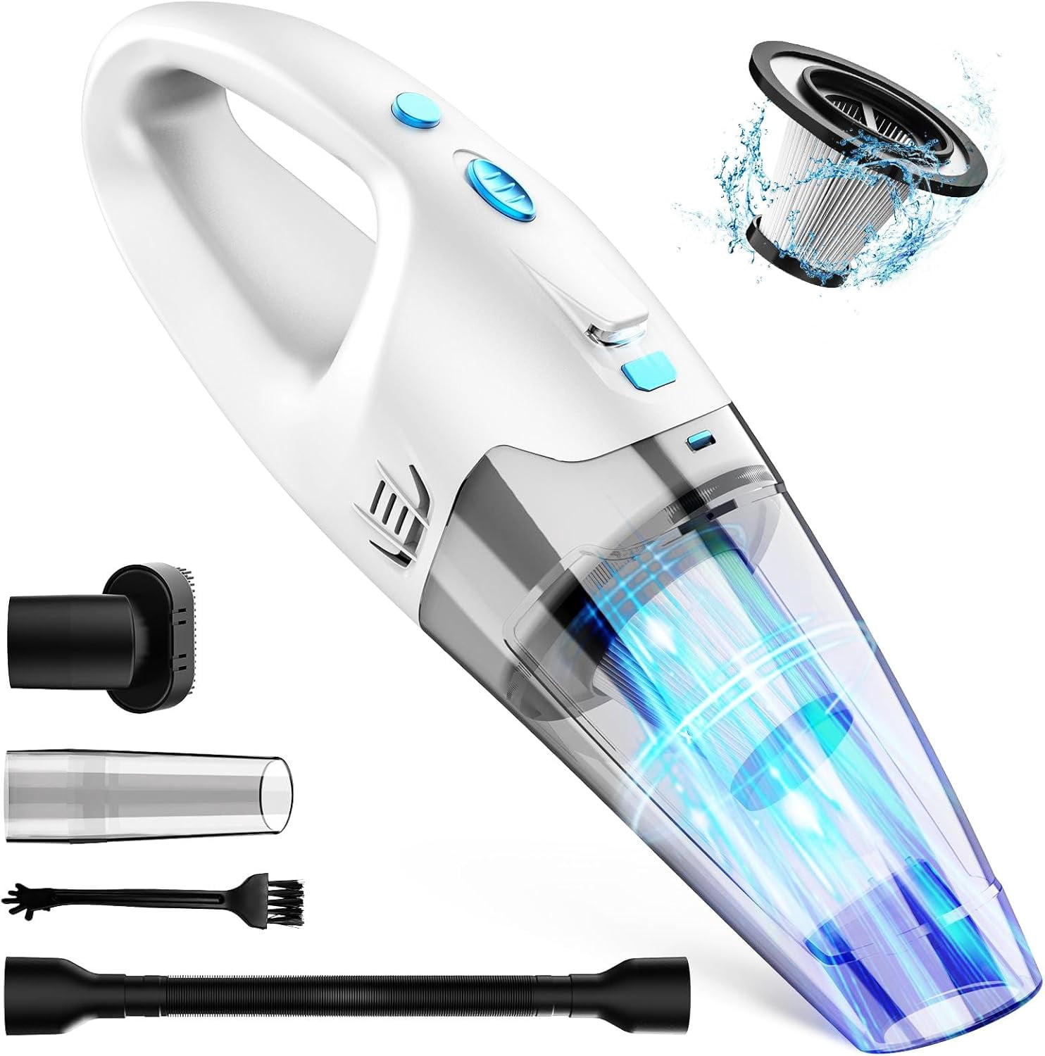 and Cordless Design】The hand held vacuum cordless cleaner weighs only 1 ...