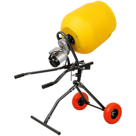 Cordless Drill 3.5 CUFT/100L Portable Electric Poly Drum Concrete Mixer ...