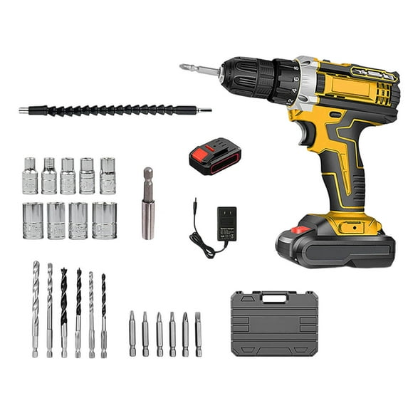 Cordless Drill Driver Set – 21+1 Torque Brushless Motor (1500RPM) 21V ...