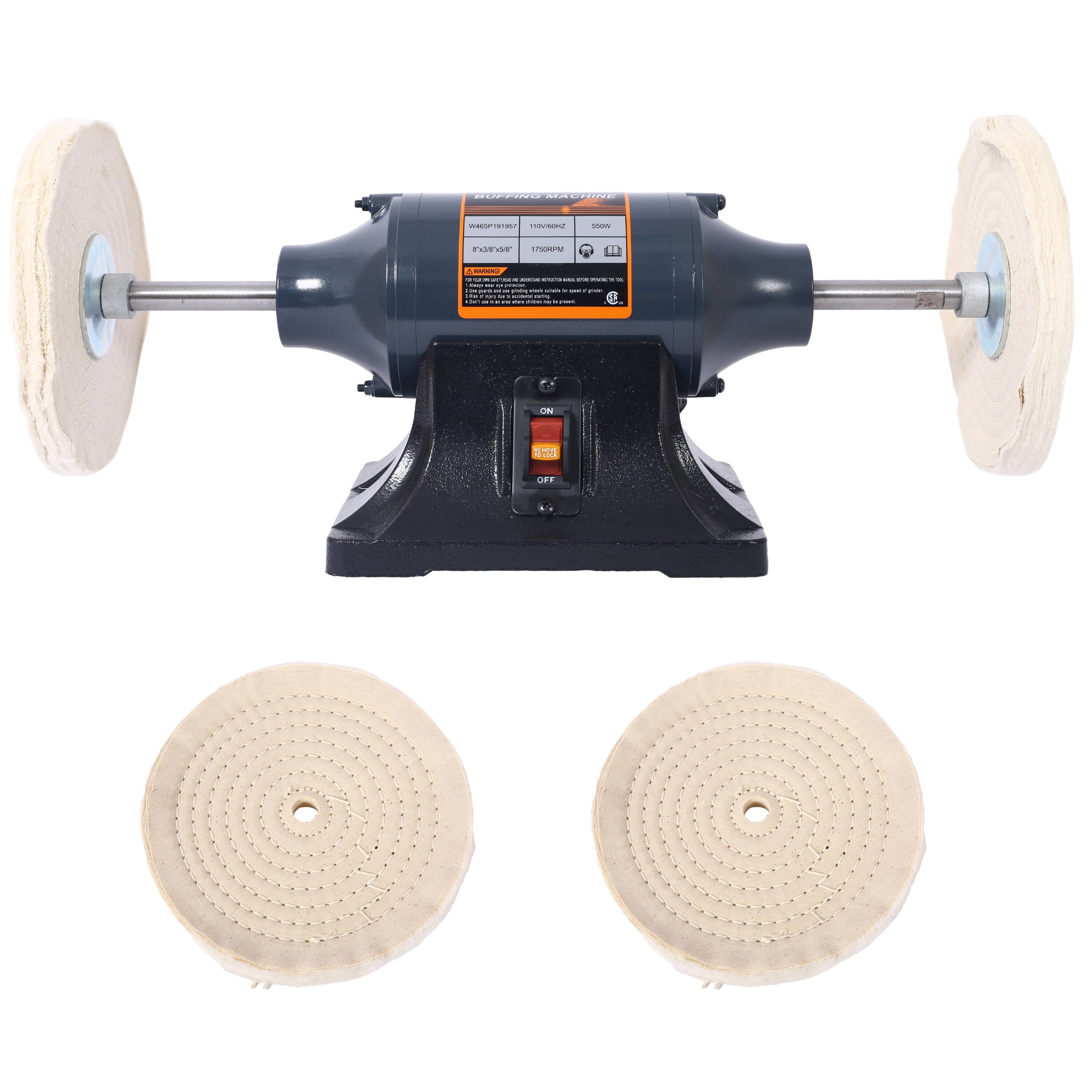 Cordless Drill Extra long 8-Inch Electric Polisher Bench Buffer Grinder ...