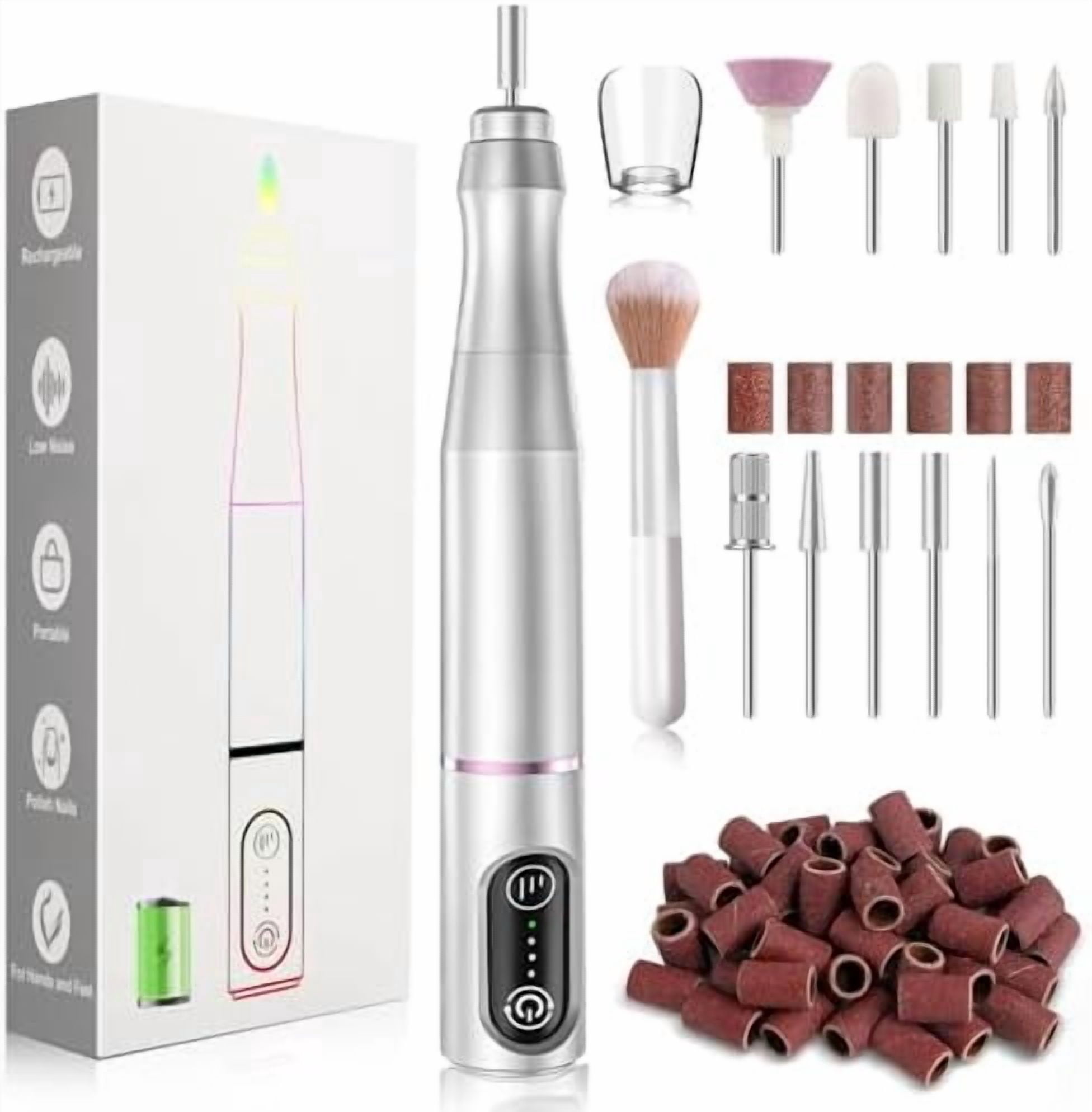 Cordless Drill File Kit, Professional Efile Polish Remover Pedicure ...