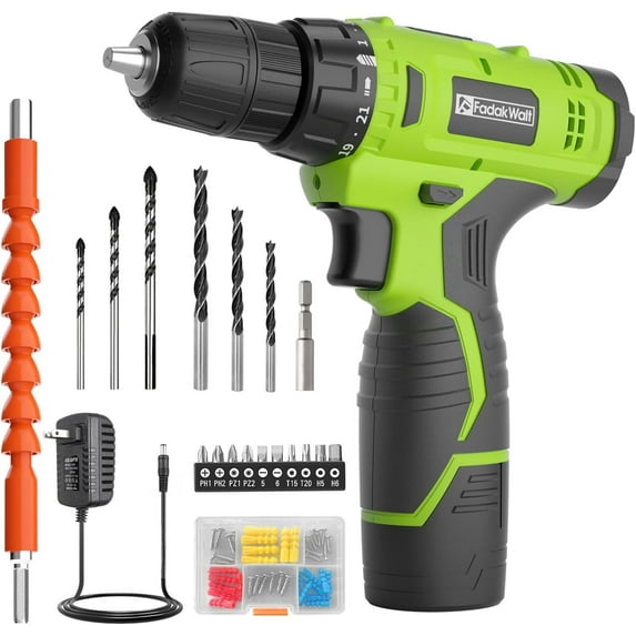 Cordless Drill Set,12V Power Drill Set with Battery and Charger ...