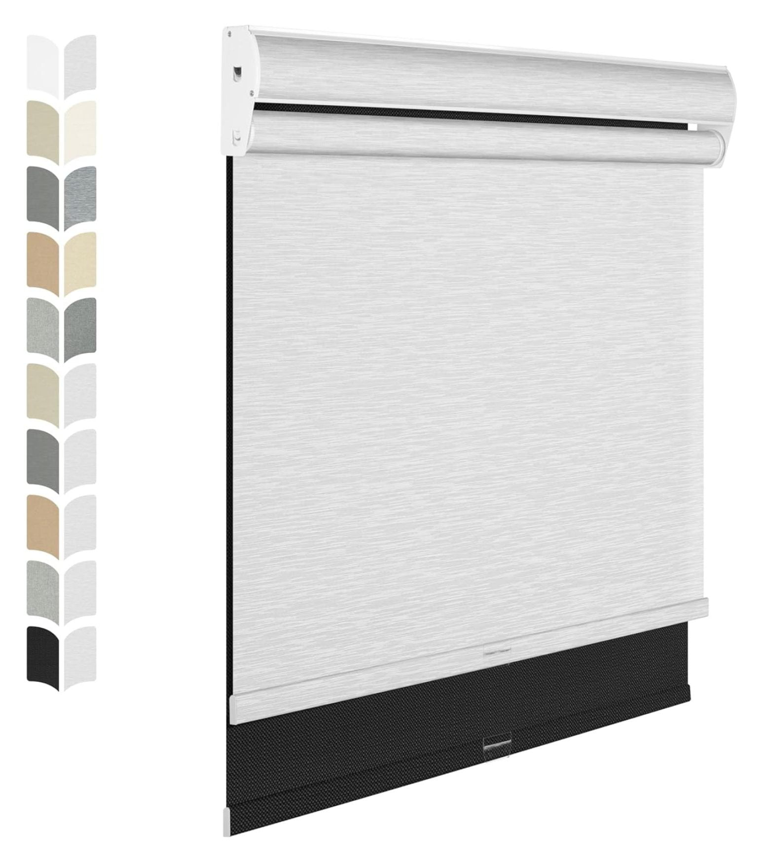 Cordless Dual Shades with Cassette Valance,Double Window Shades ...