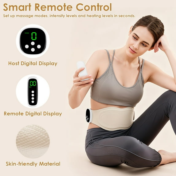Cordless EMS Heating Pad - 8 Massage Modes & 19 Intensity Levels, 3 ...