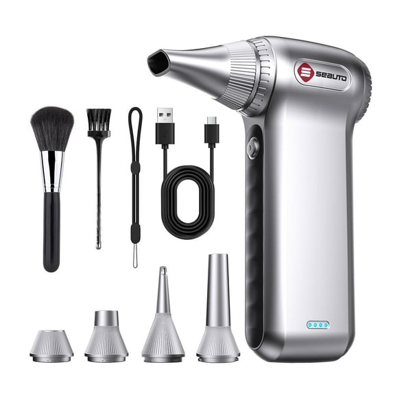 Cordless Electric Air Duster 125,000 RPM - Rechargeable Compressed Air ...