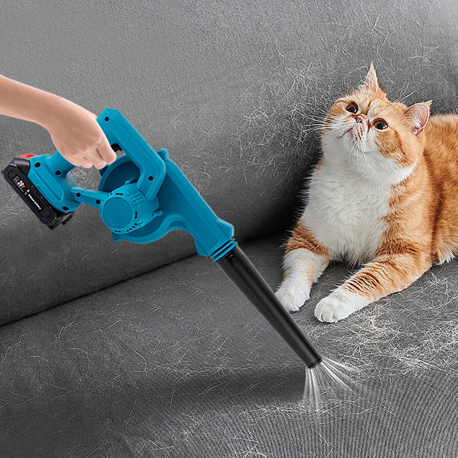 Cordless Electric Air Leaf Blower Dust Vacuum Garden Clean Battery ...