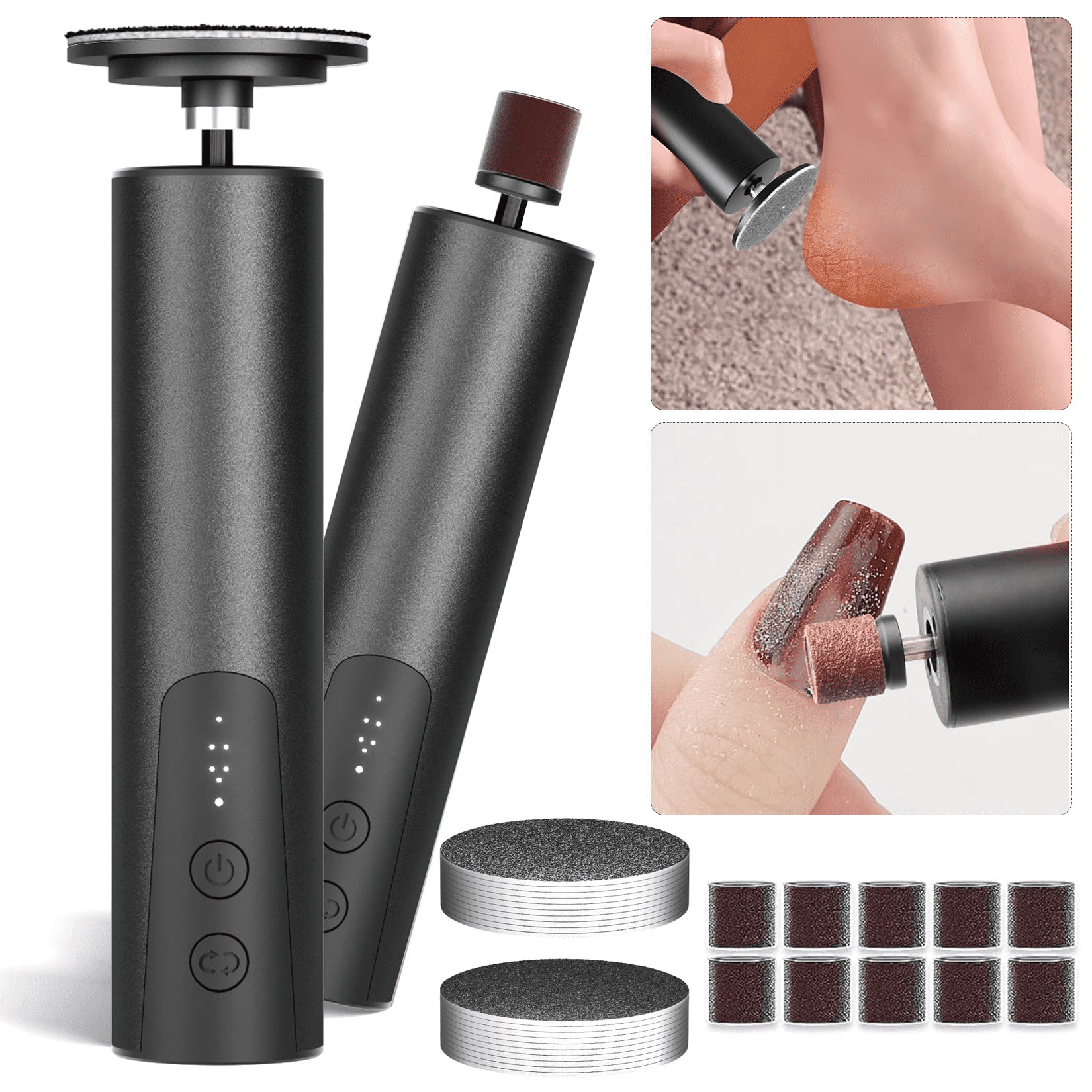 JUUTREN Electric Callus Remover for Feet, Foot File Nail Drill 2 in 1 ...