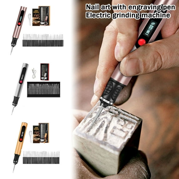 Cordless Electric Engraving Pen with 30 Bits, 3-Speed Mini Rotary Tool ...