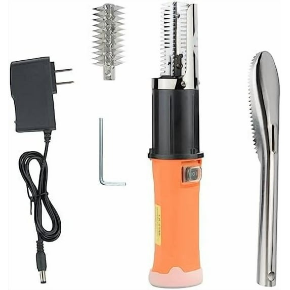 Cordless Electric Fish Scaler Tools,Built-in 12v Rechargeable Battery,2 ...
