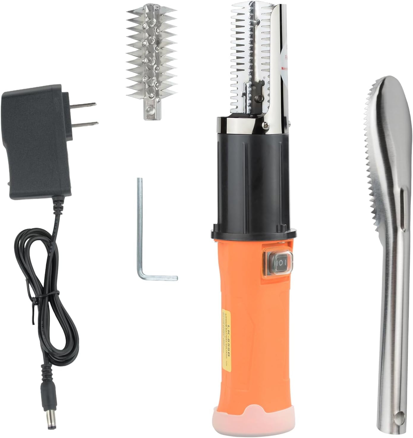 Cordless Electric Fish Scaler Tools,Built-in 12v Rechargeable Battery,2 ...