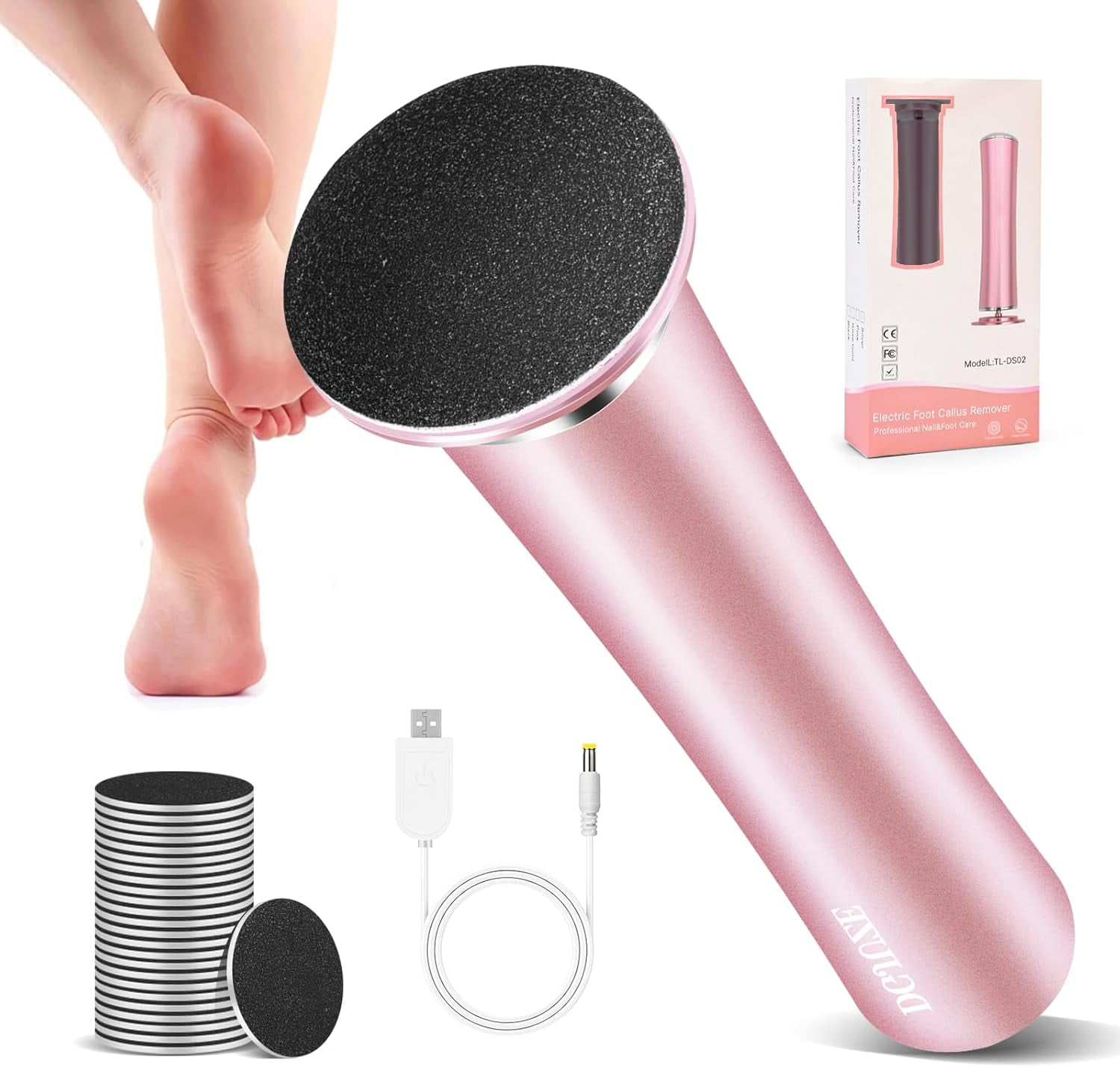 Cordless Electric Foot Callus Remover,Rechargeable Grinder Tool for ...