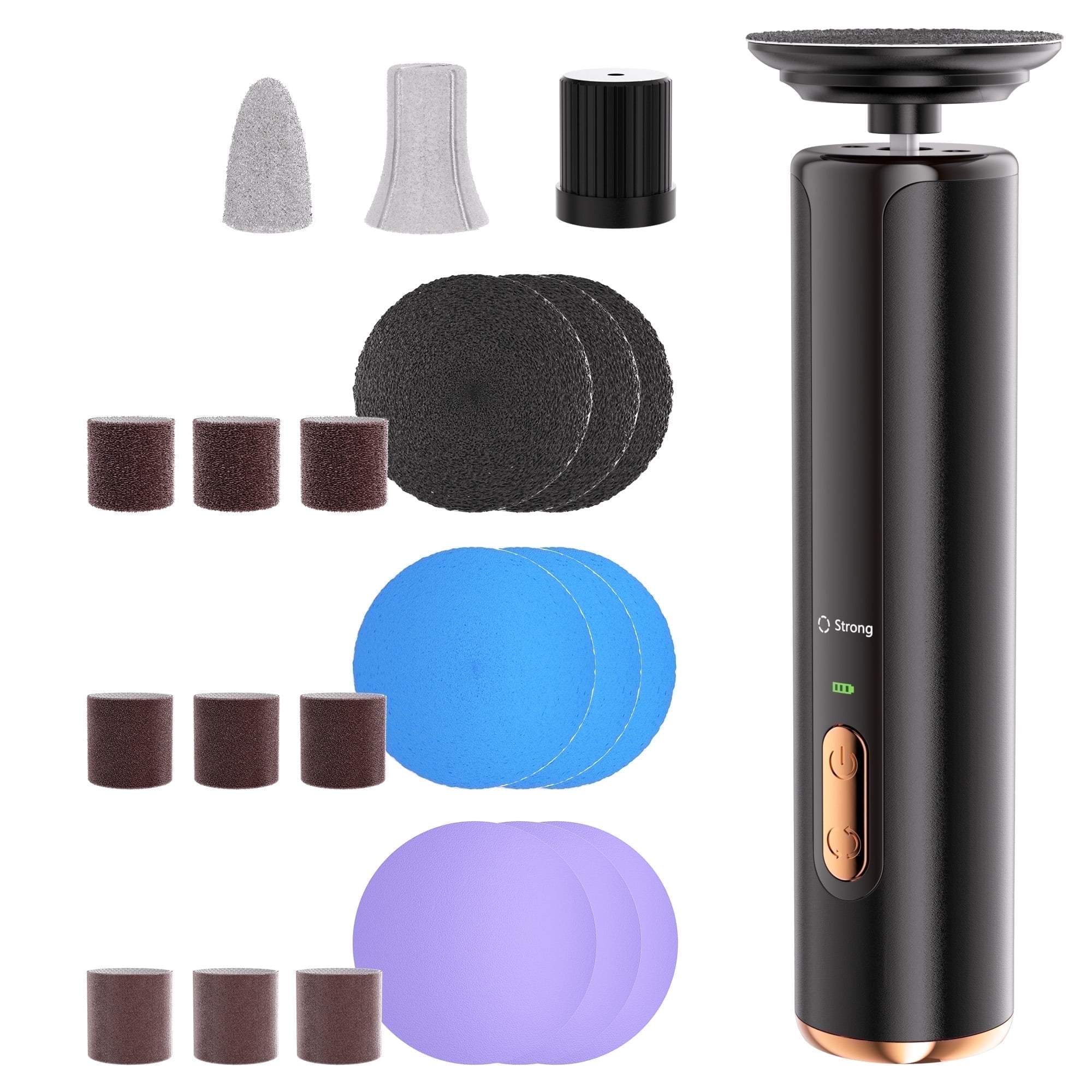 Electric Callus Remover for Foot Care, 2-in-1 Rechargeable Cordless ...