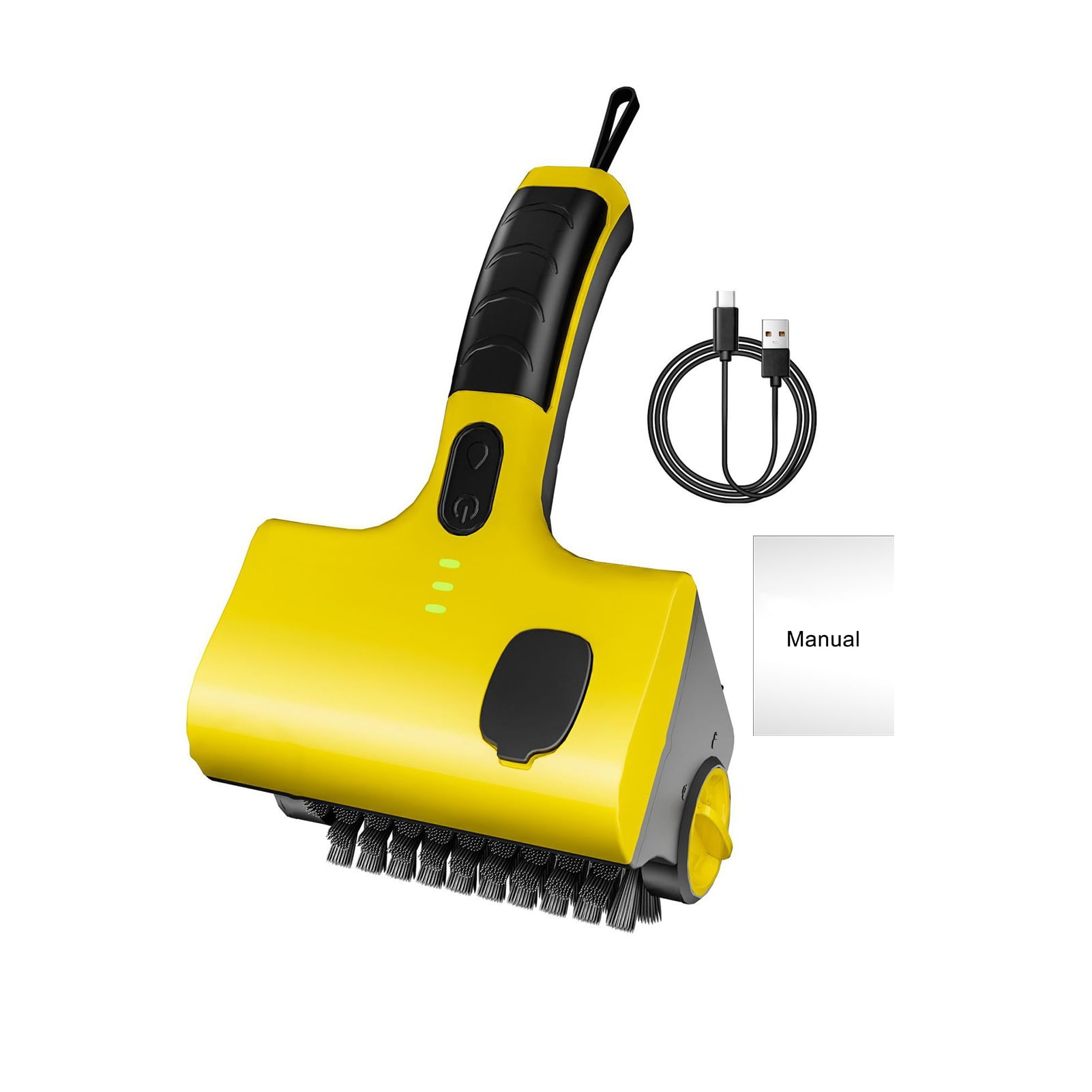 Cordless Electric Grill Brush with Rotating Head 8V Power Rechargeable ...