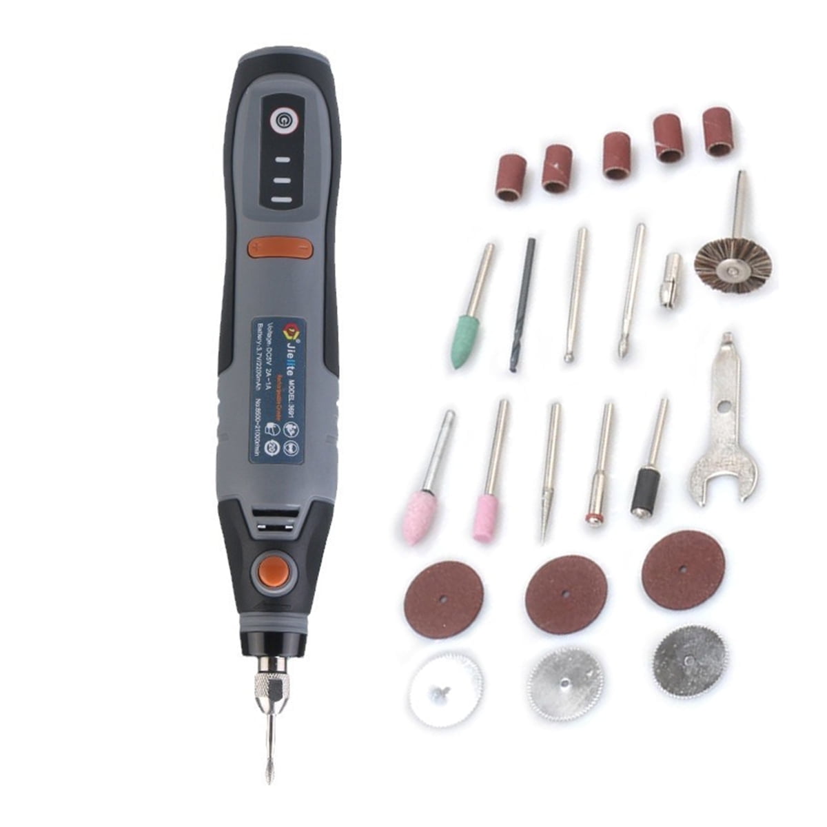 Cordless Electric Grinder Tool with 22 Accessories - 2200mAh ...