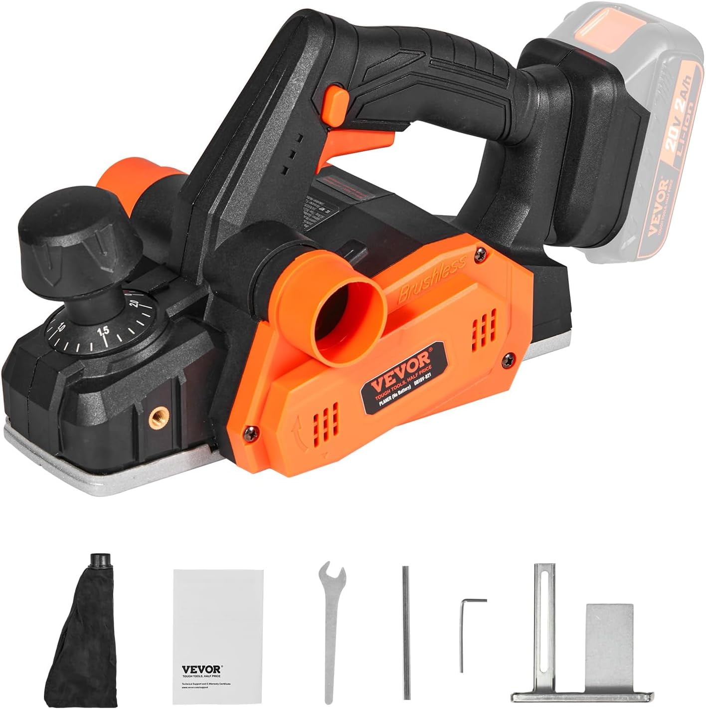 Cordless Electric Hand Planer, 3-1/4" Width, 16500 RPM Handheld Wood ...