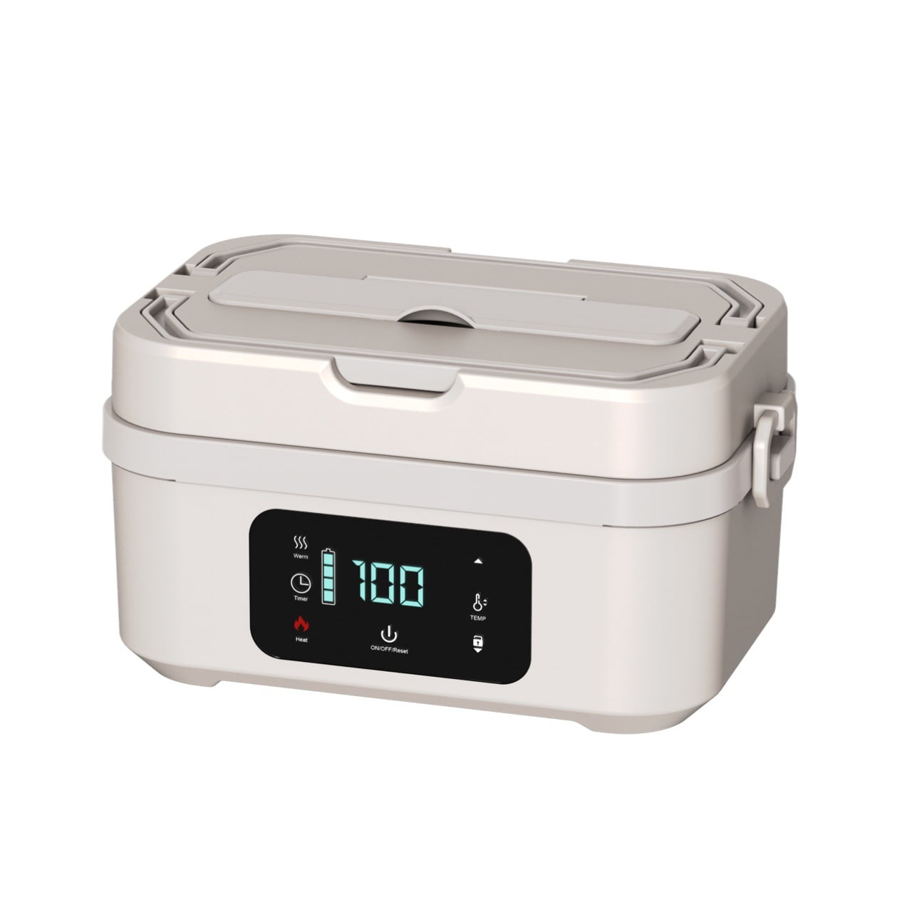 Cordless Electric Heated Lunch Box 6.3-Cup Portable Rechargeable Self ...