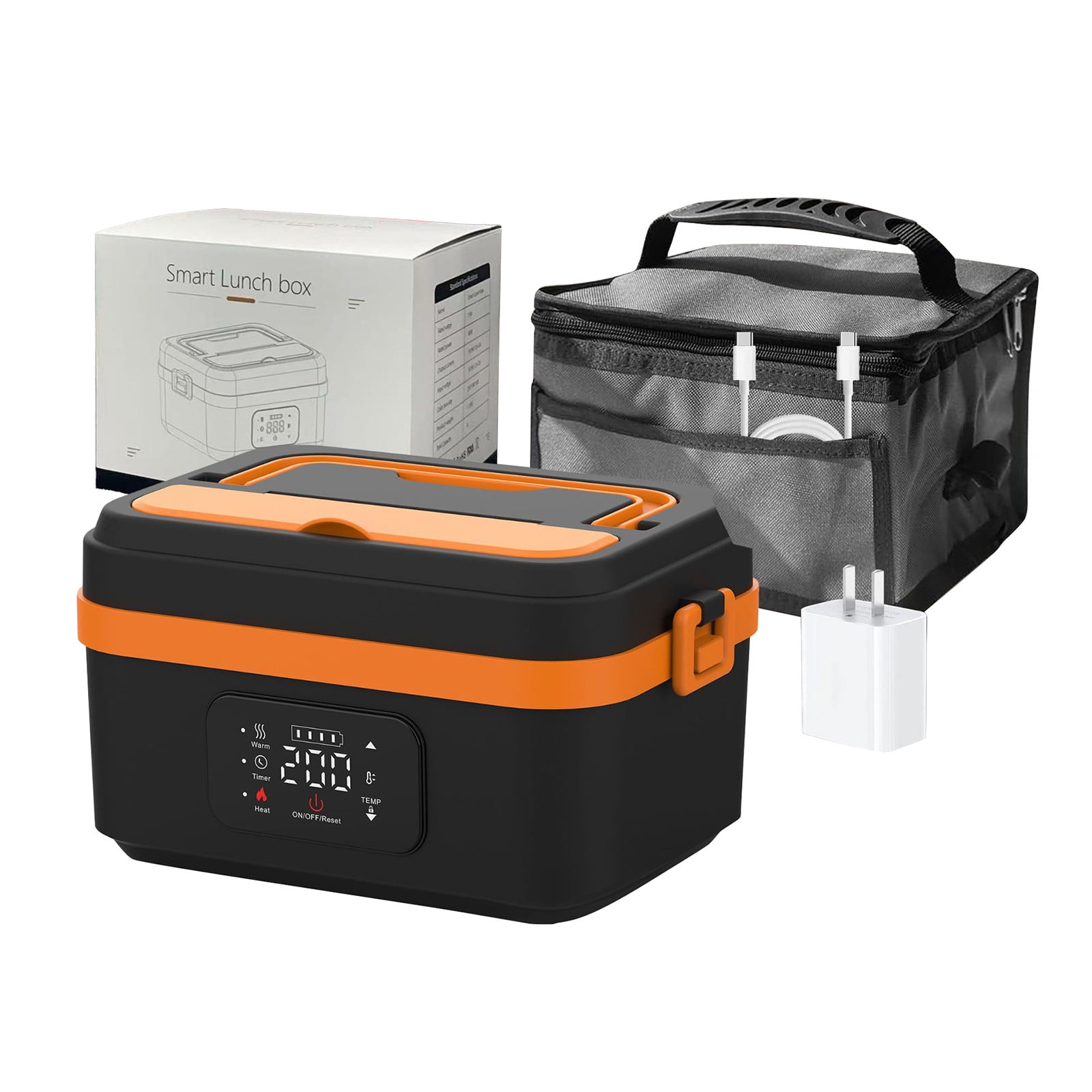 Cordless Electric Heated Lunch Box for Adults Men Women, Rechargeable ...