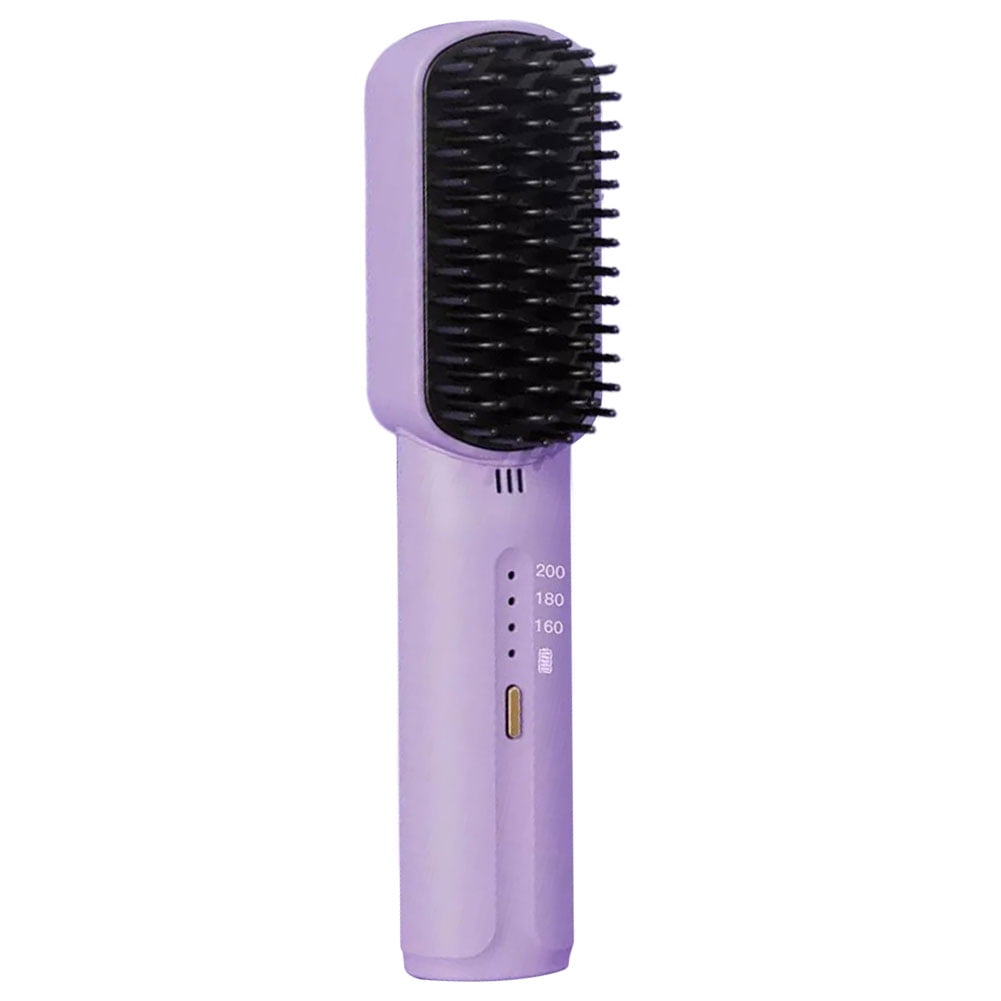 Cordless Electric Hot Comb, Rechargeable Portable Hair Straightening ...