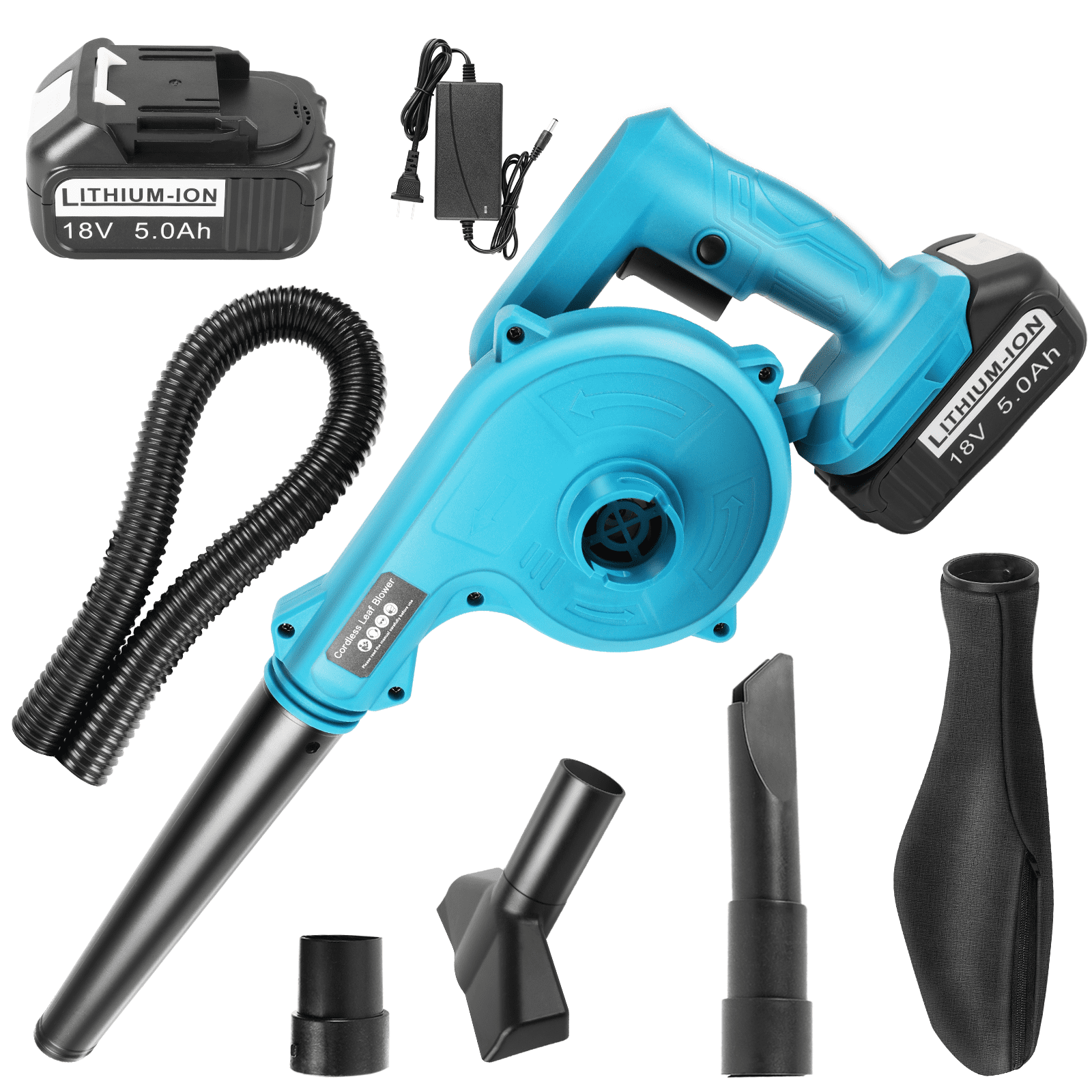 Cordless Electric Leaf Blower Dust Suction Vacuum Cleaner Air Blower ...