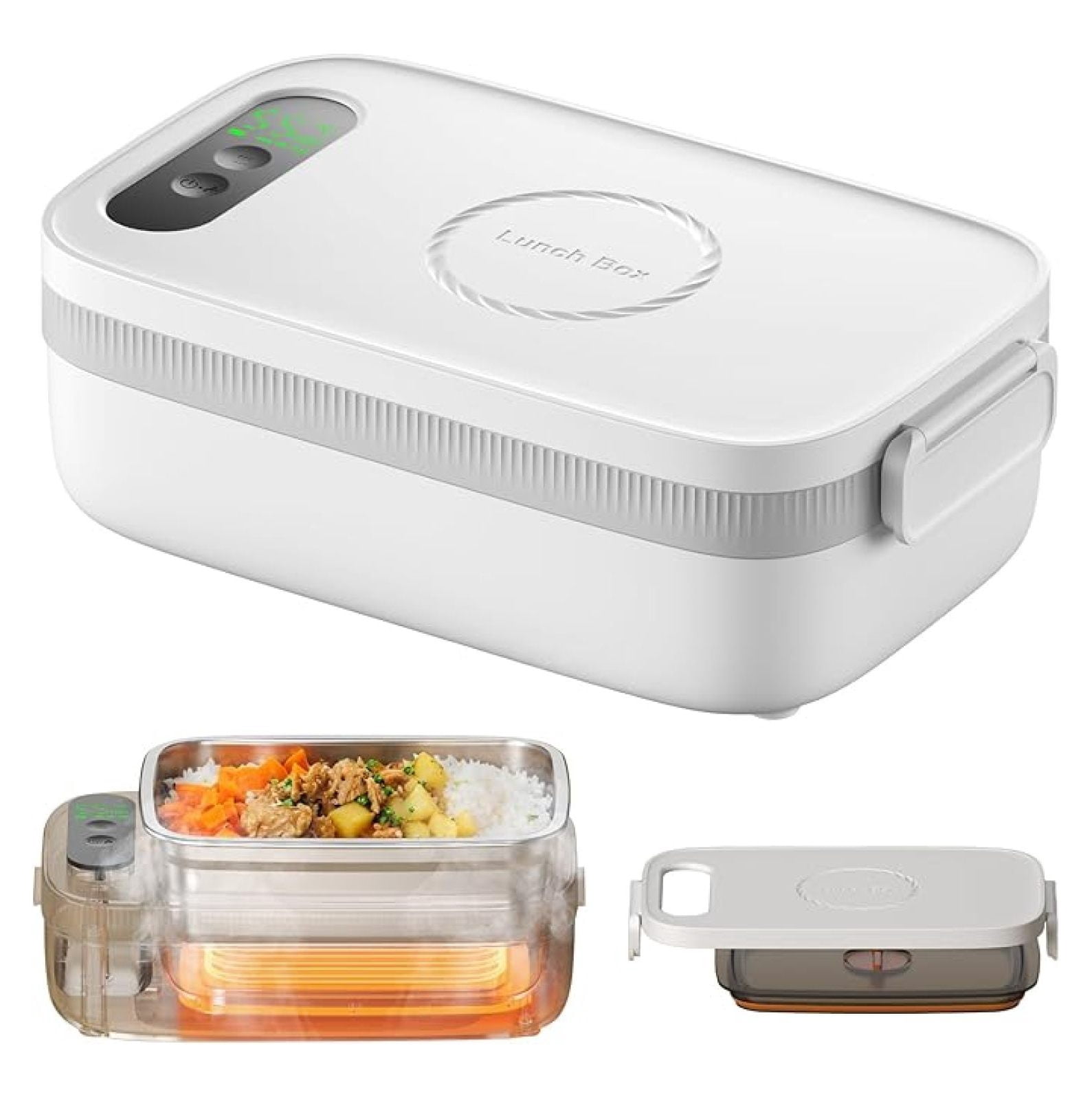 Cordless Electric Lunch Box, 14000mAh Rechargeable Heated Lunch Box, 1L ...