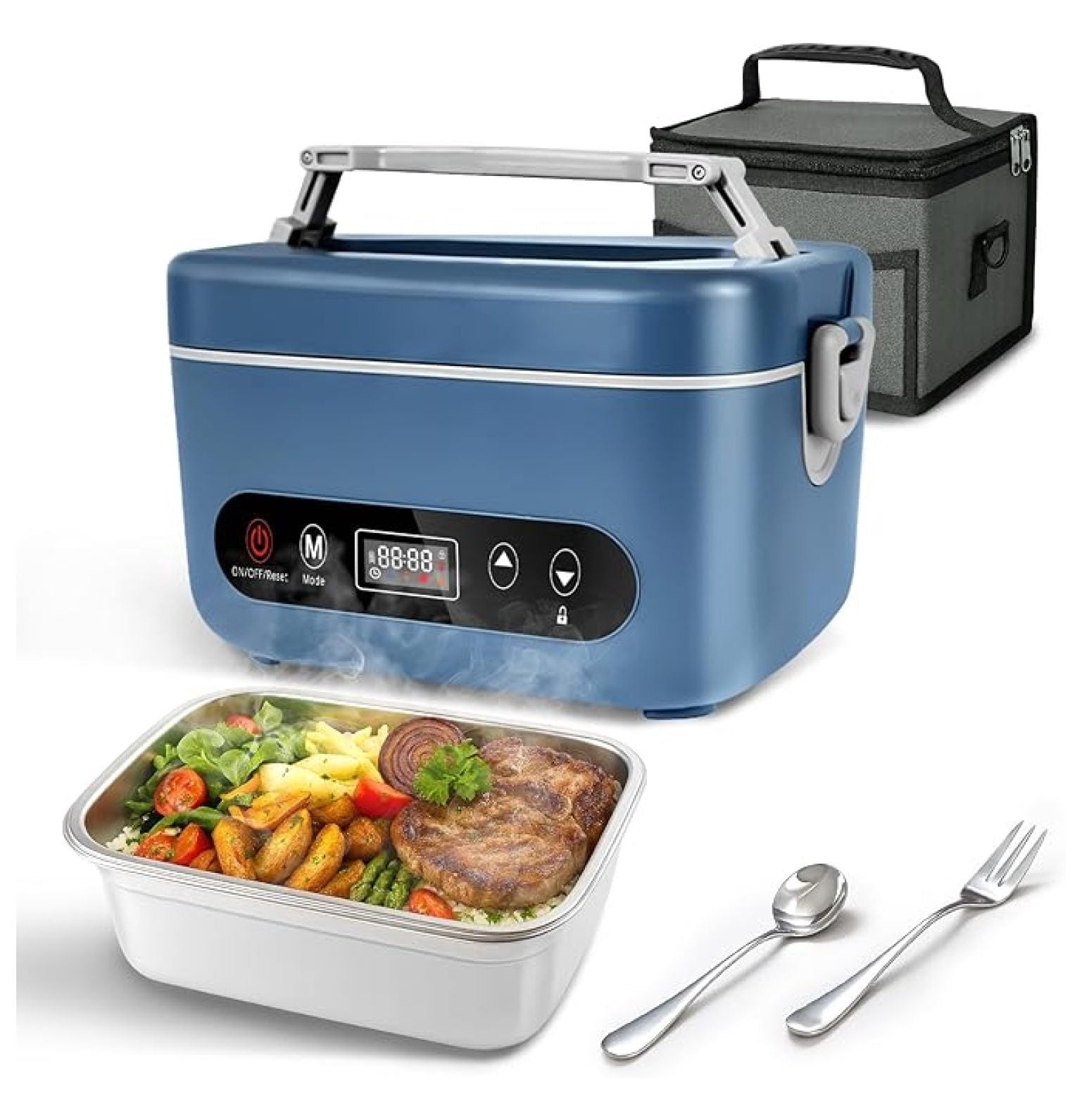 Cordless Electric Lunch Box,24000mAh Battery Powered Self Heating Lunch ...