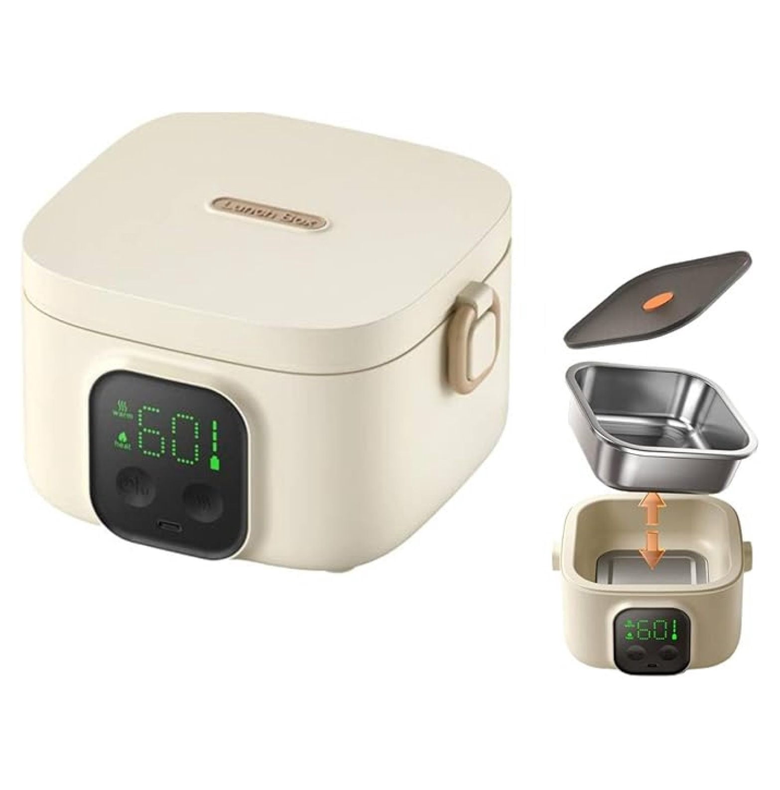 Cordless Electric Lunch Box 27 oz - 14000mAh Rechargeable Heated Lunch ...