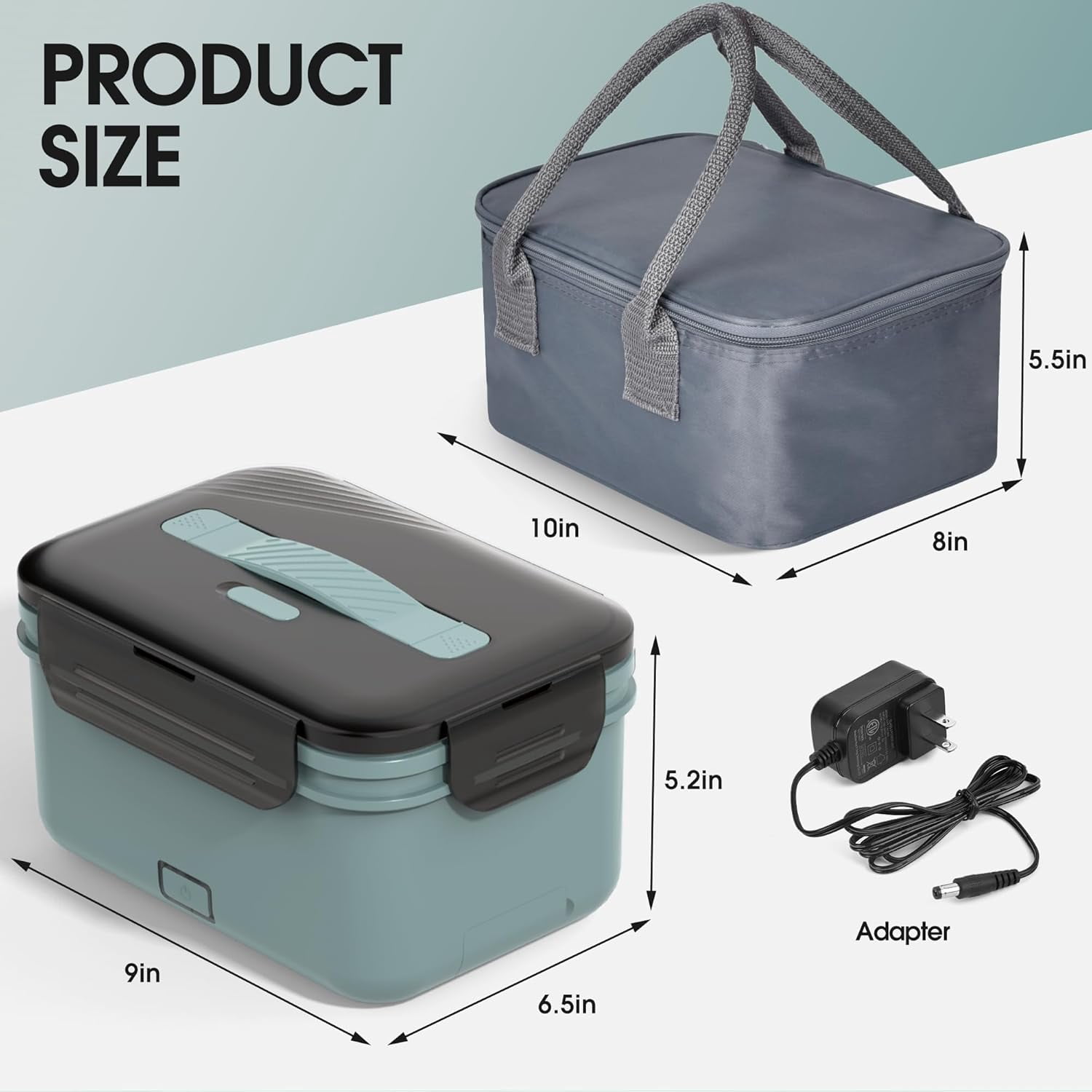 Cordless Electric Lunch Box for Adults–1.8L Heated Lunch Box Food ...