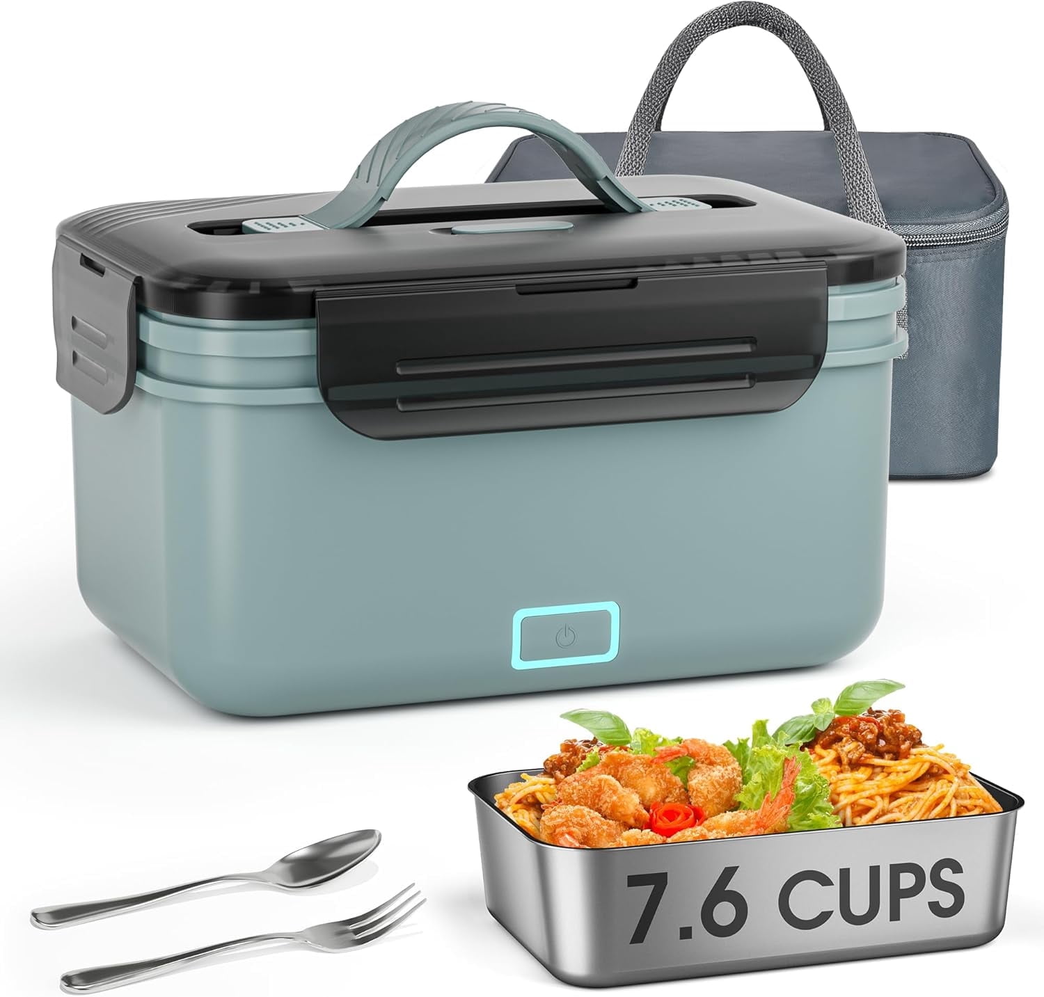 Cordless Electric Lunch Box for Adults–1.8L Heated Lunch Box Food ...