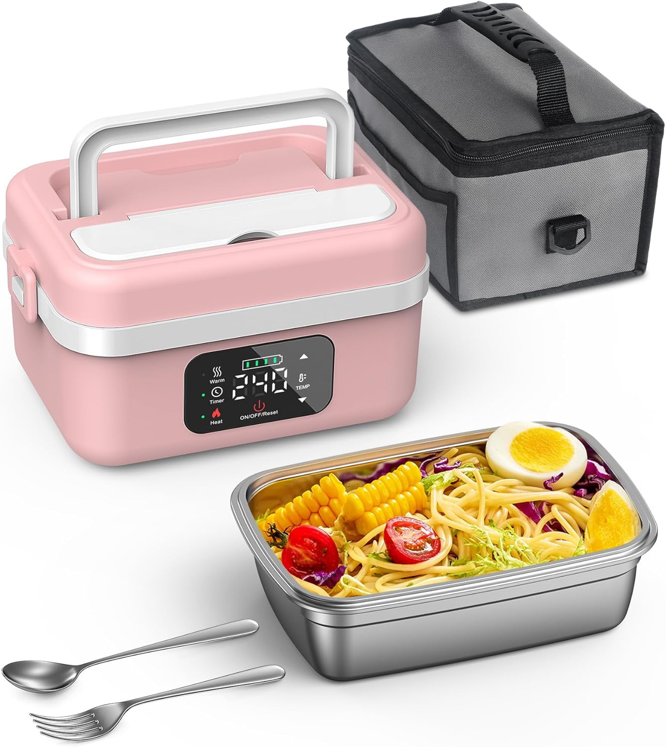 Cordless Electric Lunch Box for Adults, Battery Powered 60W Self ...