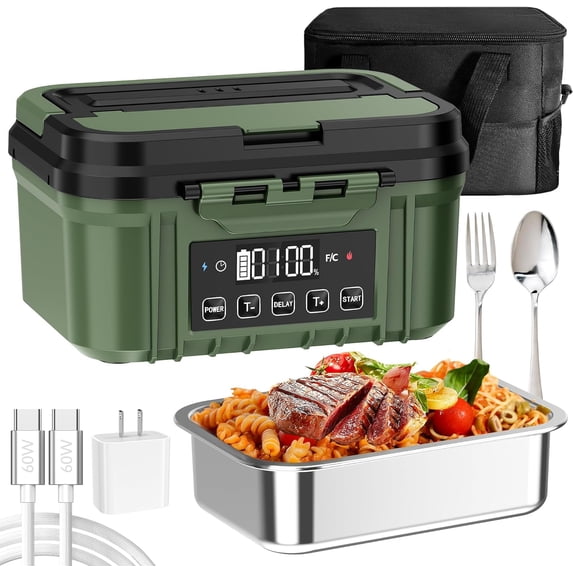 Cordless Electric Lunch Box for Adults – Battery-Powered Heated Lunch ...
