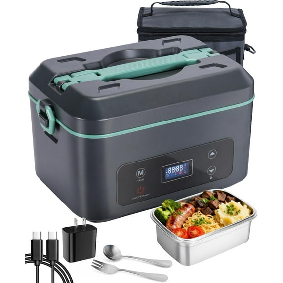 Cordless Electric Lunch Box for Adults, Heated Lunch Box Battery ...