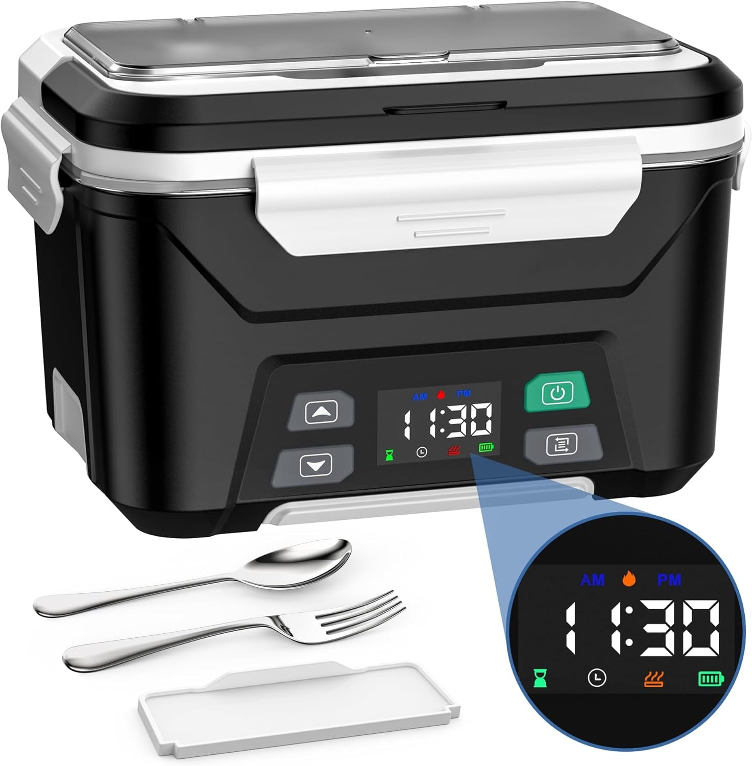 Cordless Electric Lunch Box for Adults-Powered Heated Lunch Box with ...