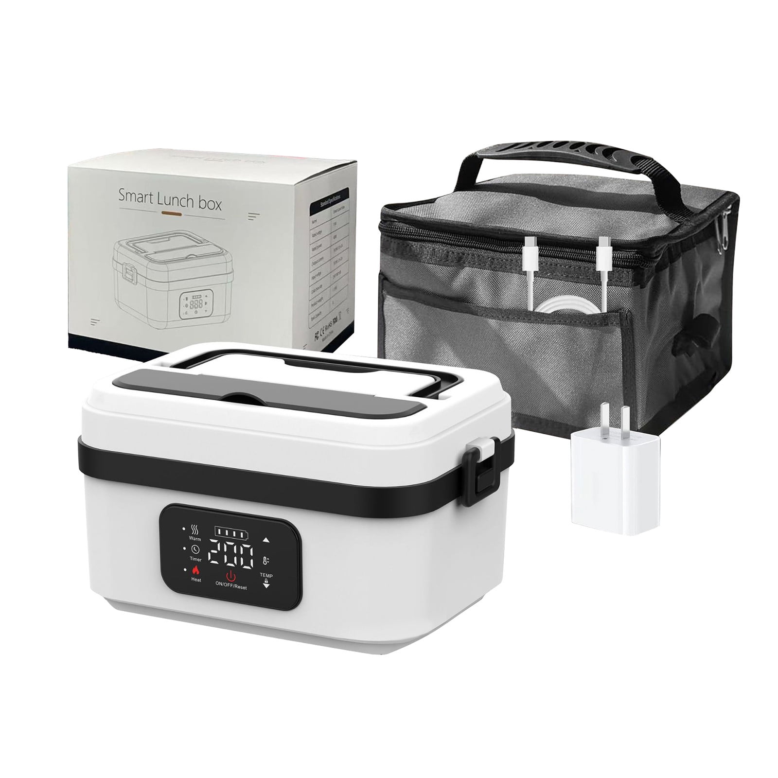 Cordless Electric Lunch Box for Adults, Rechargeable 16000mAh Battery ...