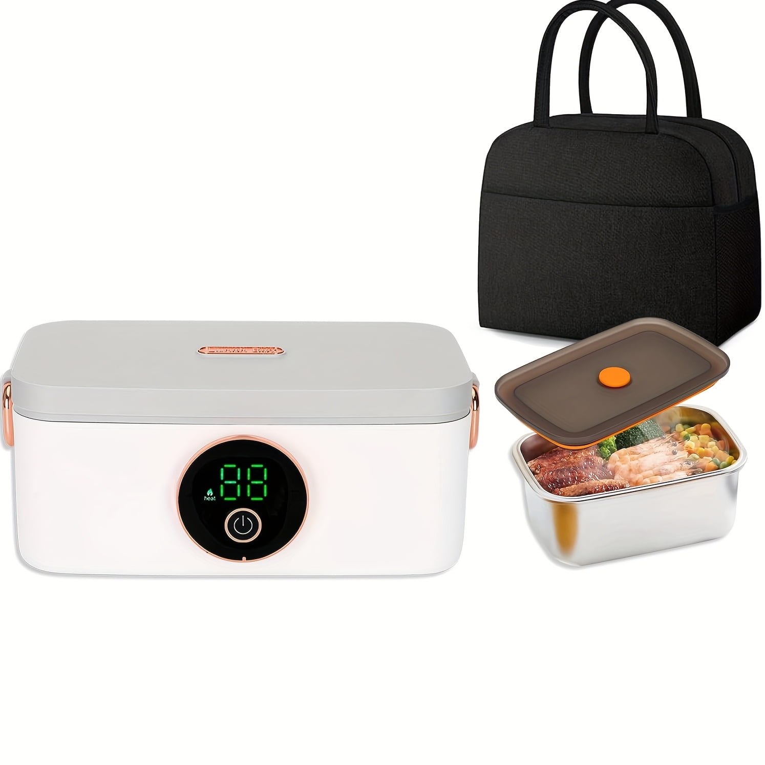 Cordless Electric Lunch Box Food Heater, Battery Powered Heated Lunch ...
