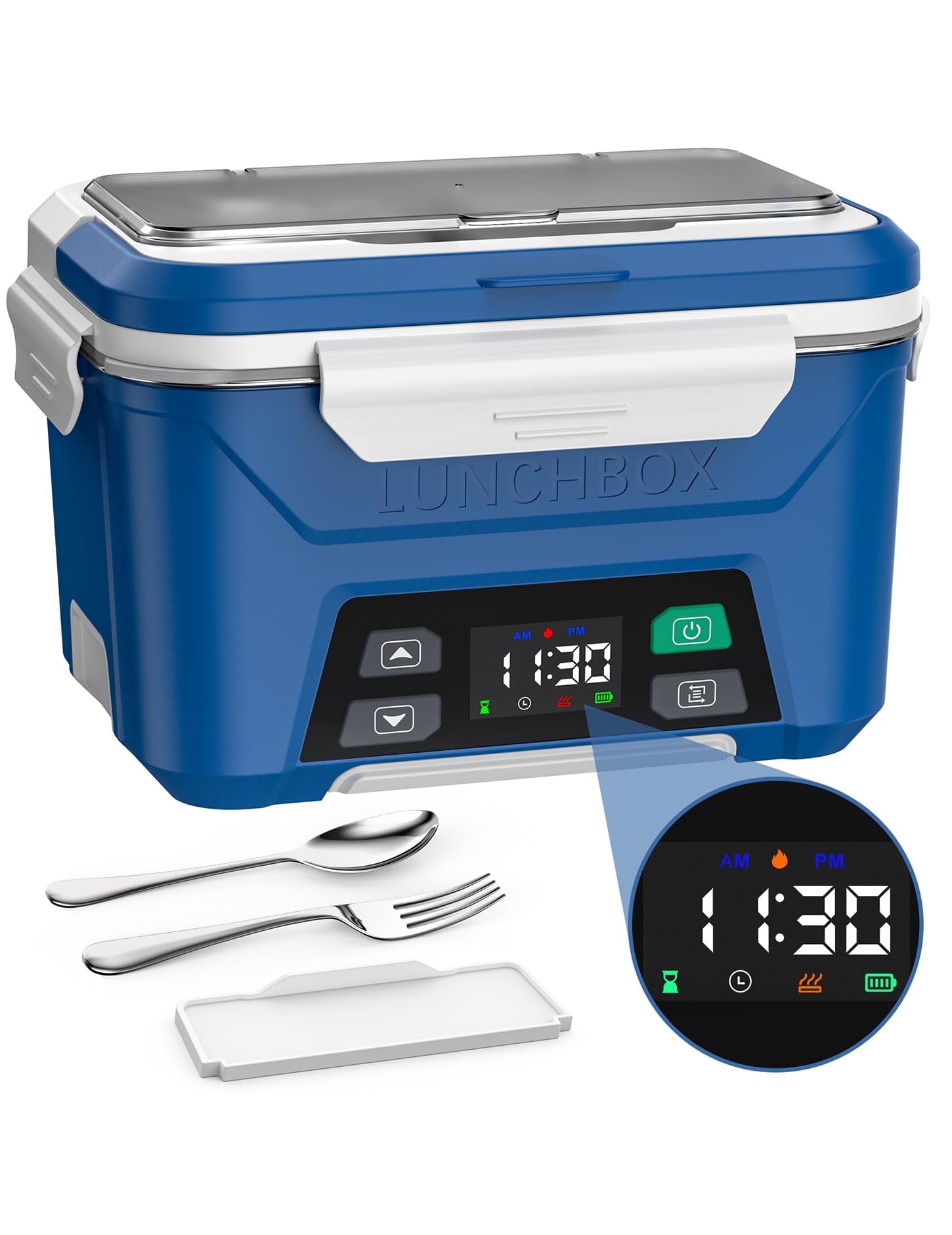 Cordless Electric Lunch Box, Heated Lunch Box Battery Powered with ...