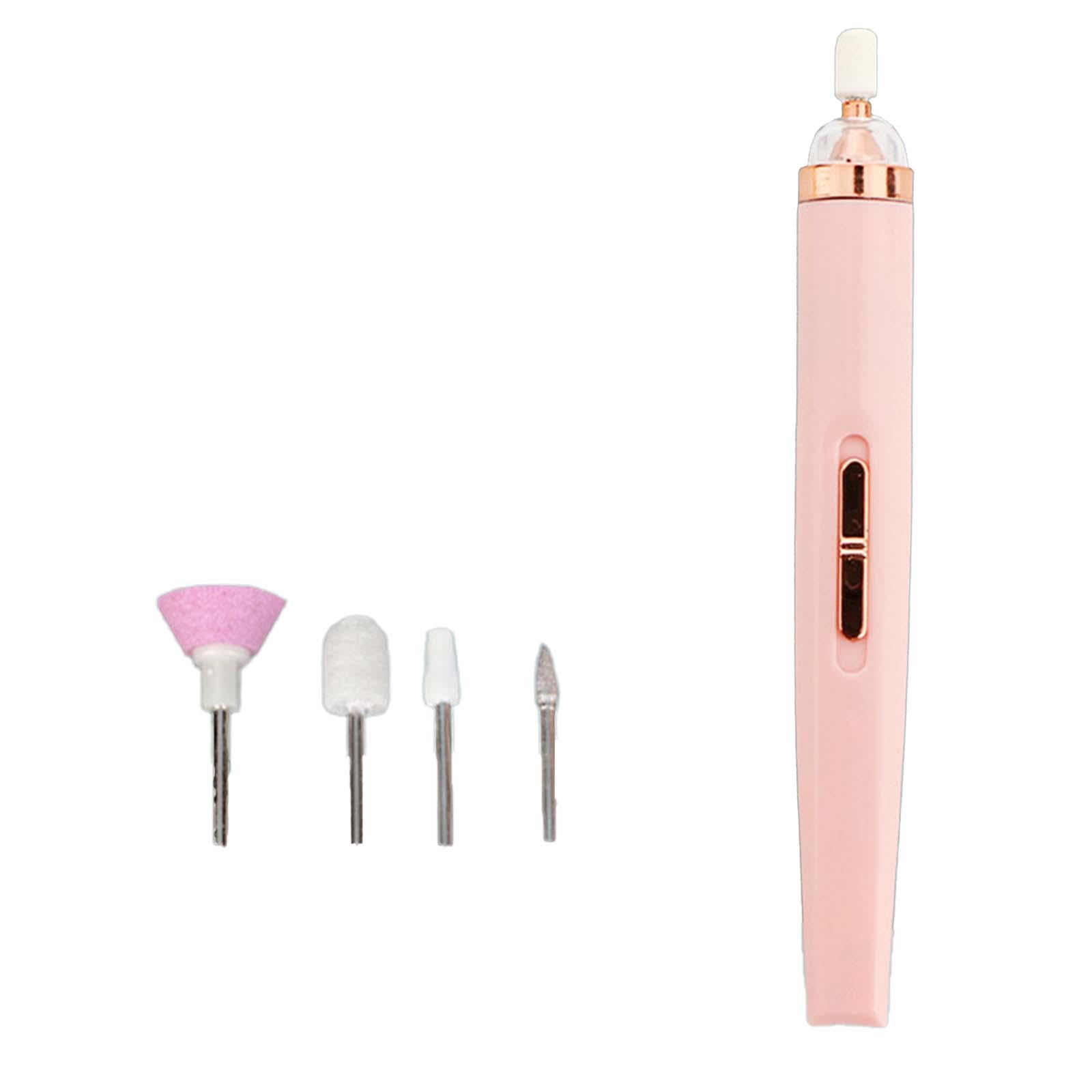 Cordless Electric Machine with 5 Heads Mini Compact Nail File Manicure ...