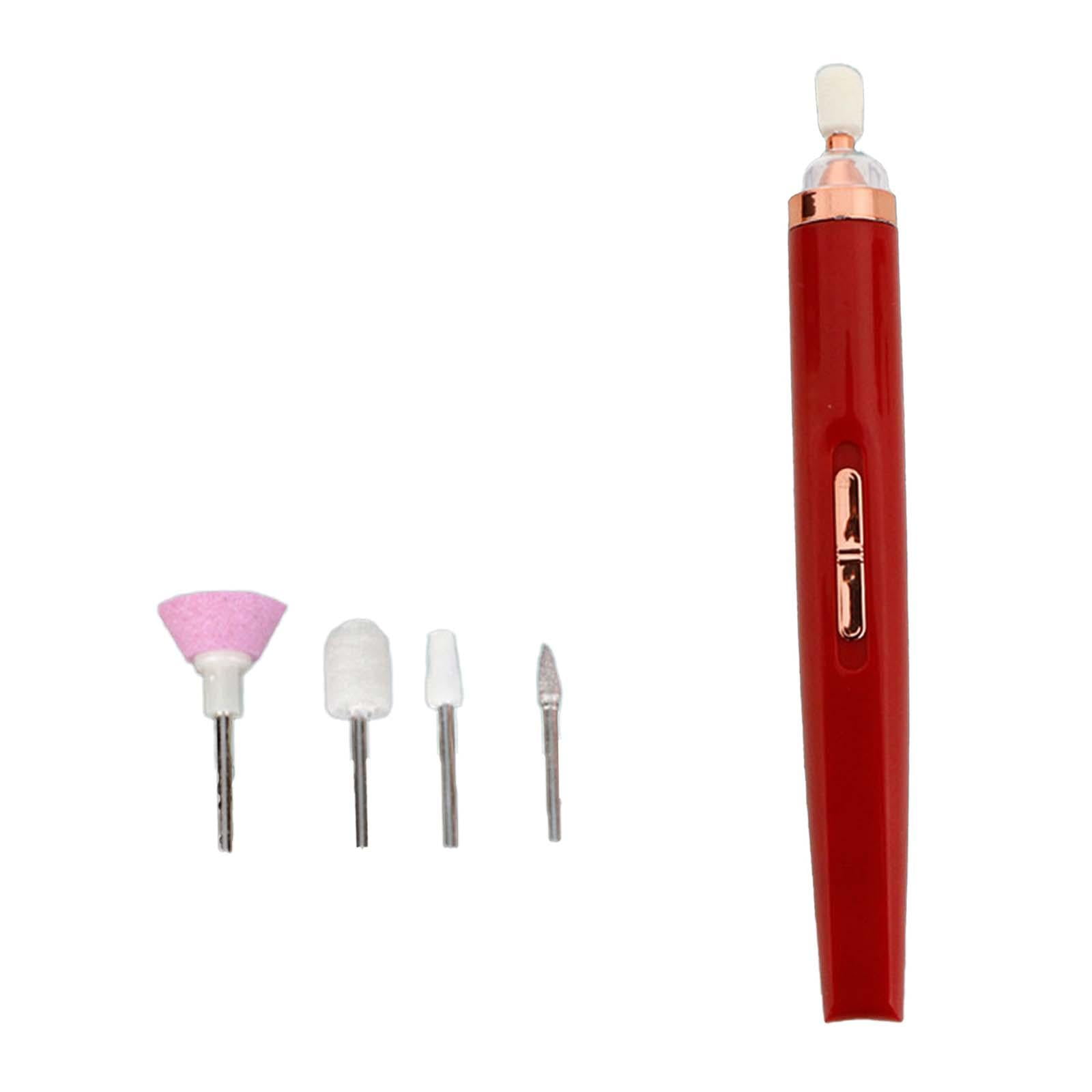 Cordless Electric Machine with 5 Heads Mini Compact Nail File Manicure ...