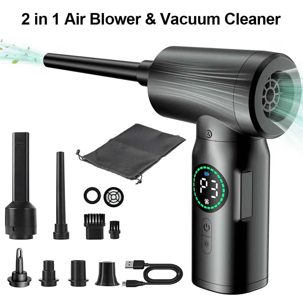Cordless Electric Mini Air Duster Blower High Pressure for Computer Car ...
