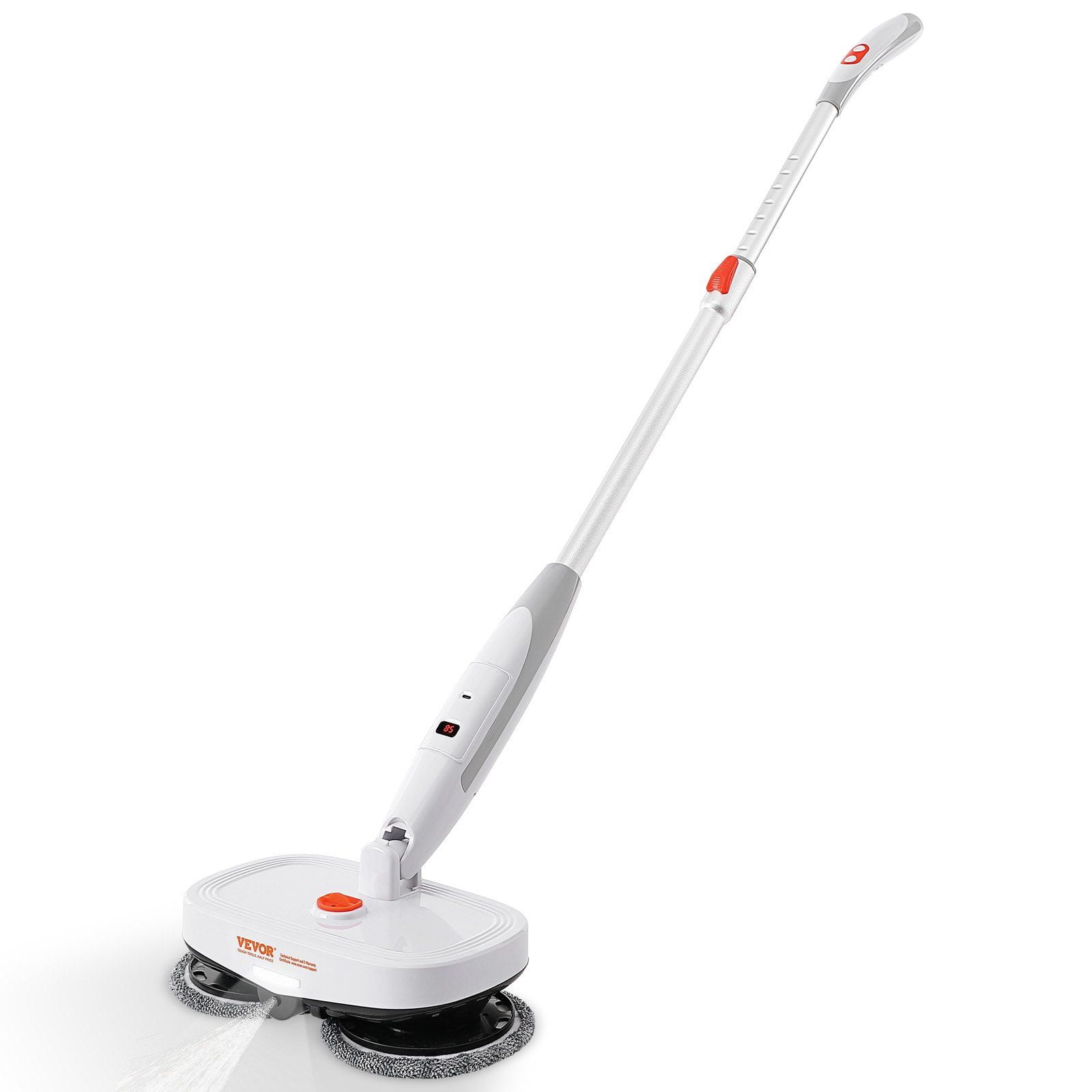 Cordless Electric Mop, Electric Spin Mop with Water Tank, up to 40 mins ...