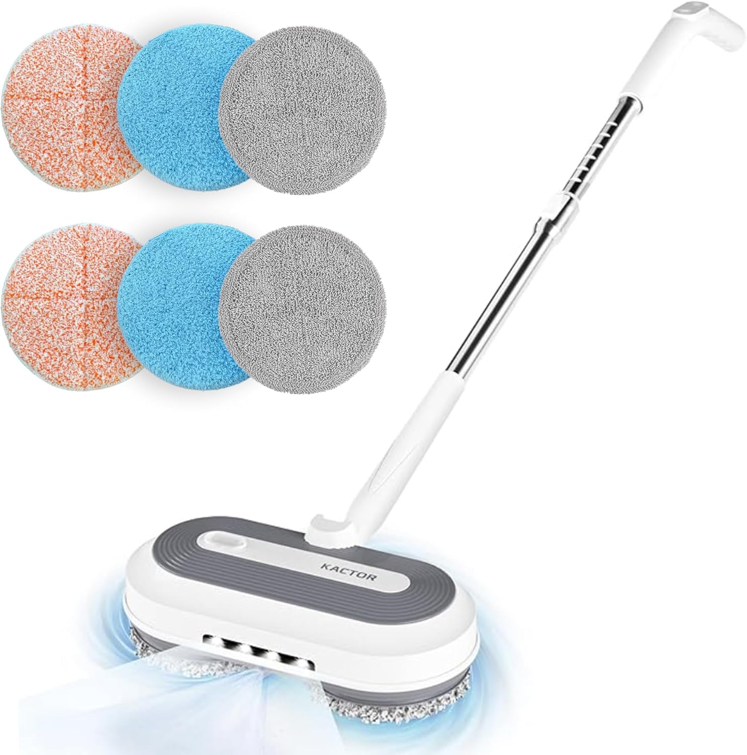 Cordless Electric Mop, Electric Spin Mop with Water Sprayer & LED ...