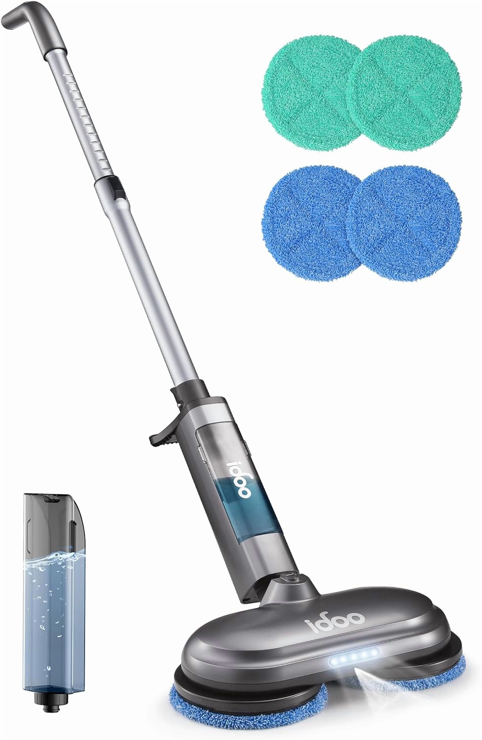 Cordless Electric Mop with Water Spray & LED Headlight, 350ml Tank ...