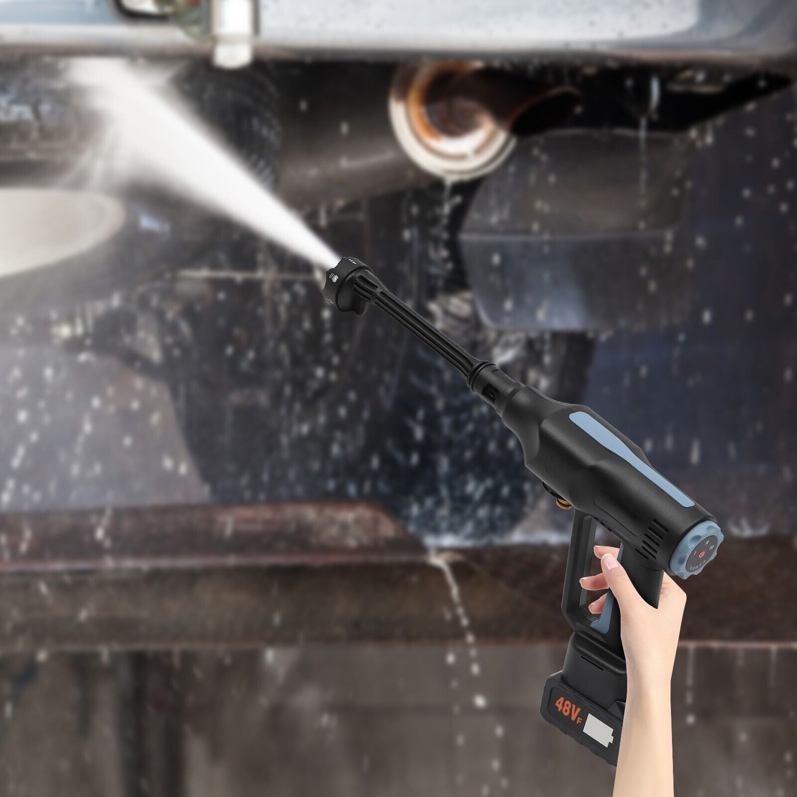 Cordless Electric Pressure Water Spray Car Gun Washer Cleaner with 6-in ...