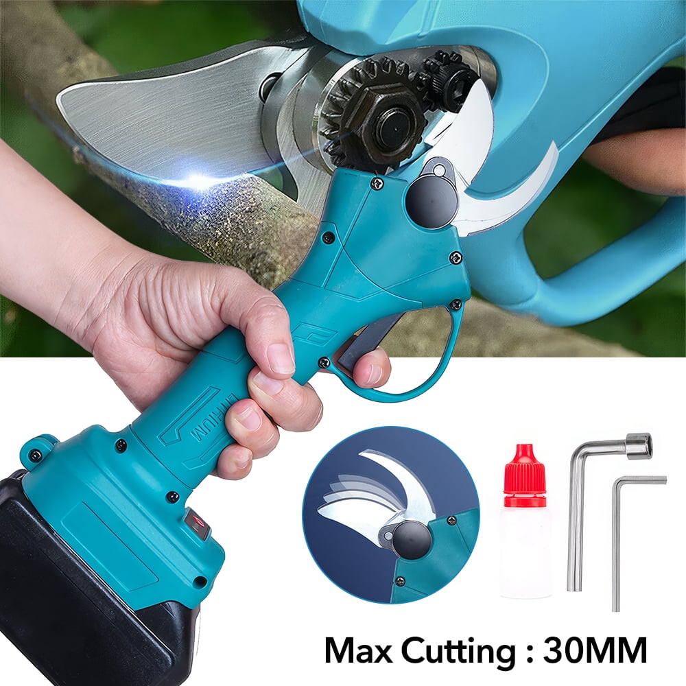 Cordless Electric Pruning Shear Low Noise Ergonomic Handle High Carbon ...