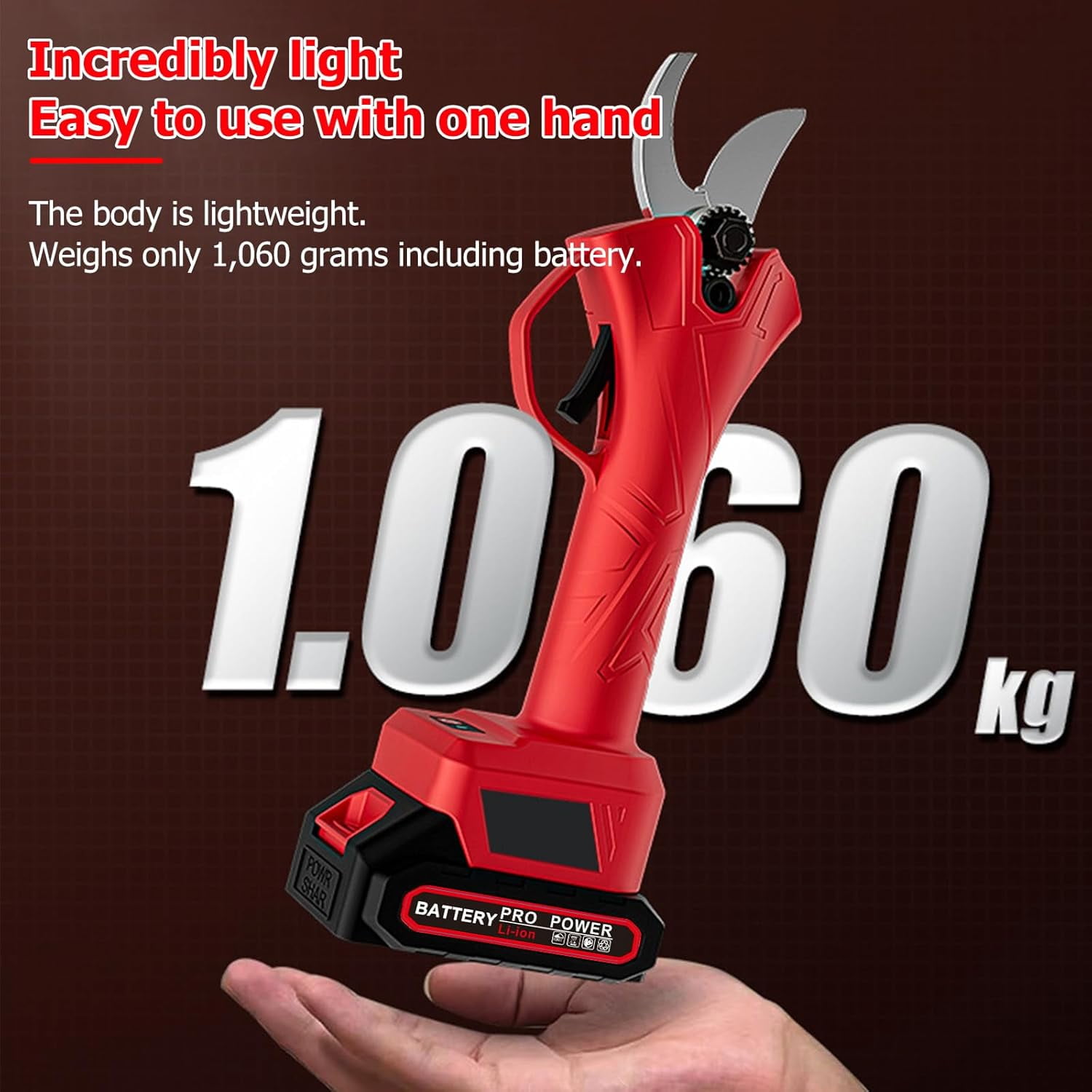 Cordless Electric Pruning Shears Tree Pruner Branch Cutter Gardening ...