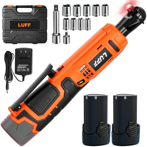 Cordless Electric Ratchet Wrench Kit, 3/8" 12V Power Ratchet Tool Set ...